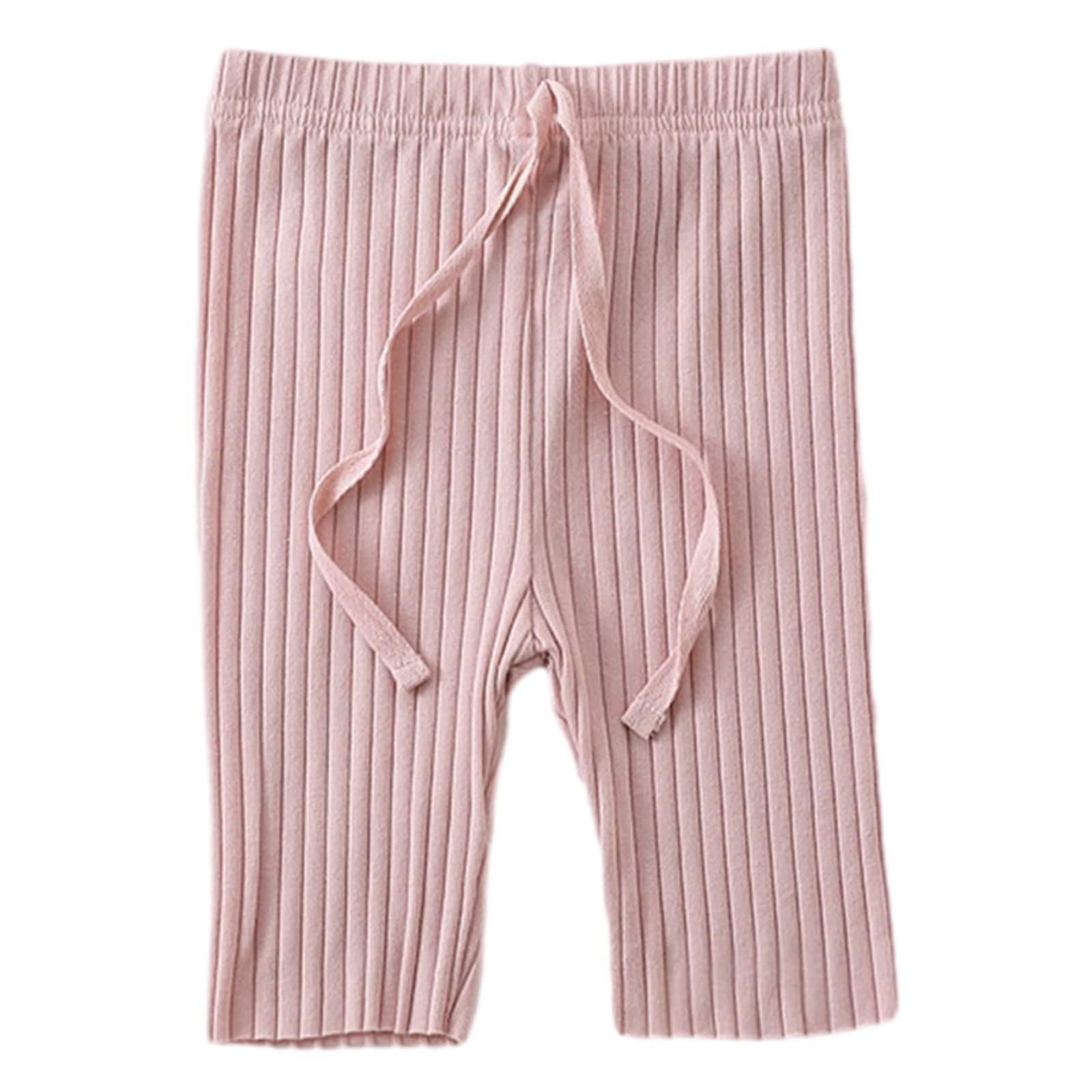 Jgppe Unisex Baby Pants with Drawstring Comfy Cotton Knit Ribbed ...