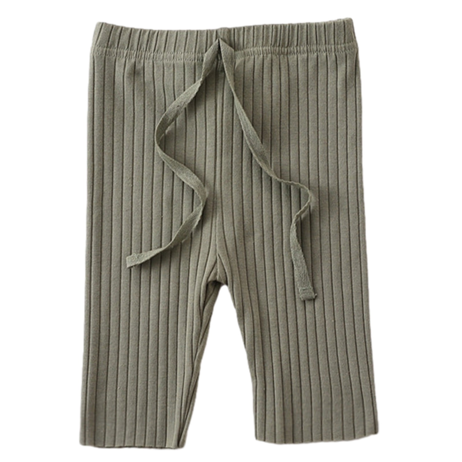 Jgppe Unisex Baby Pants with Drawstring Comfy Cotton Knit Ribbed ...
