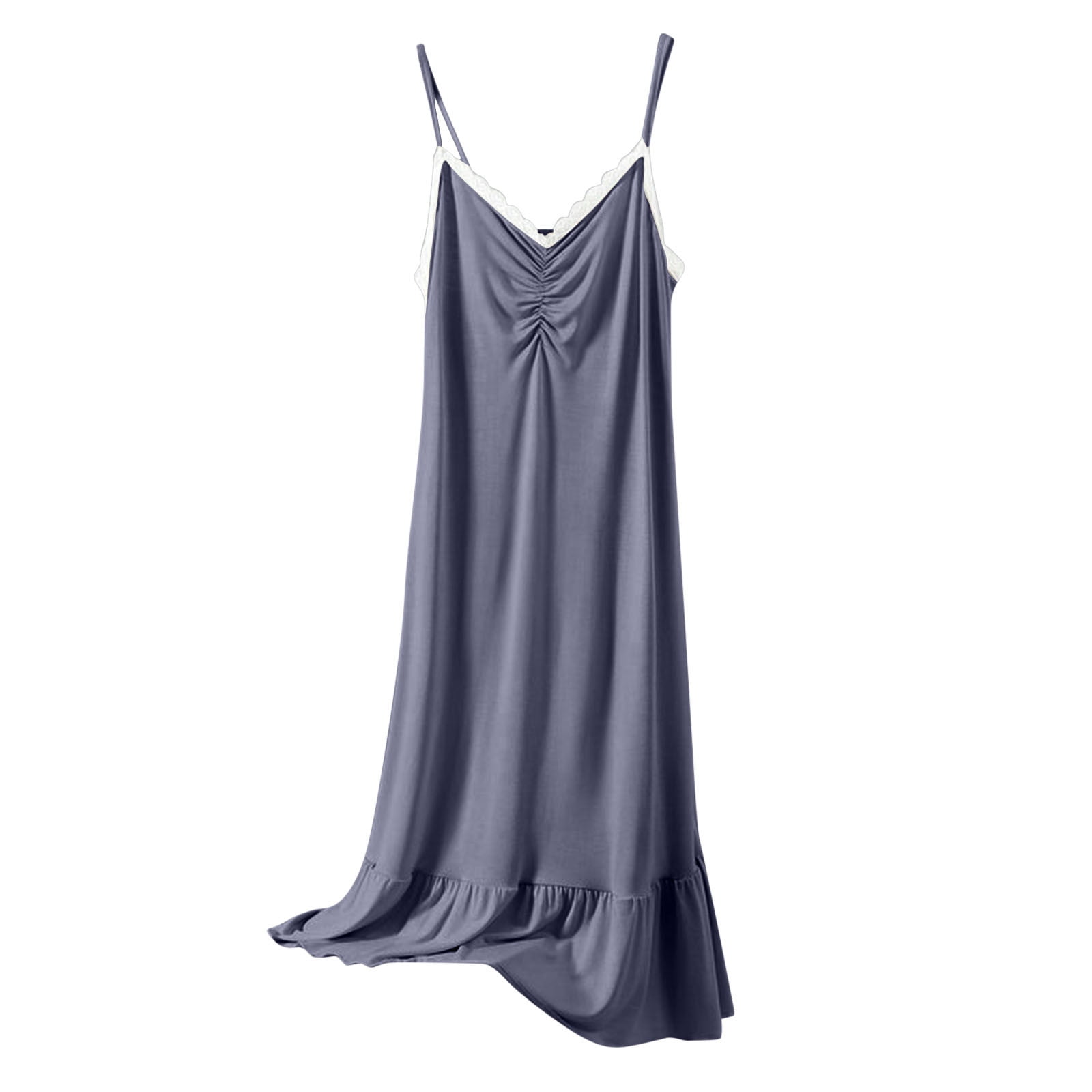 Jgppe Women's Sleepwear Nightgown Basic Spaghetti Strap Solid Color ...