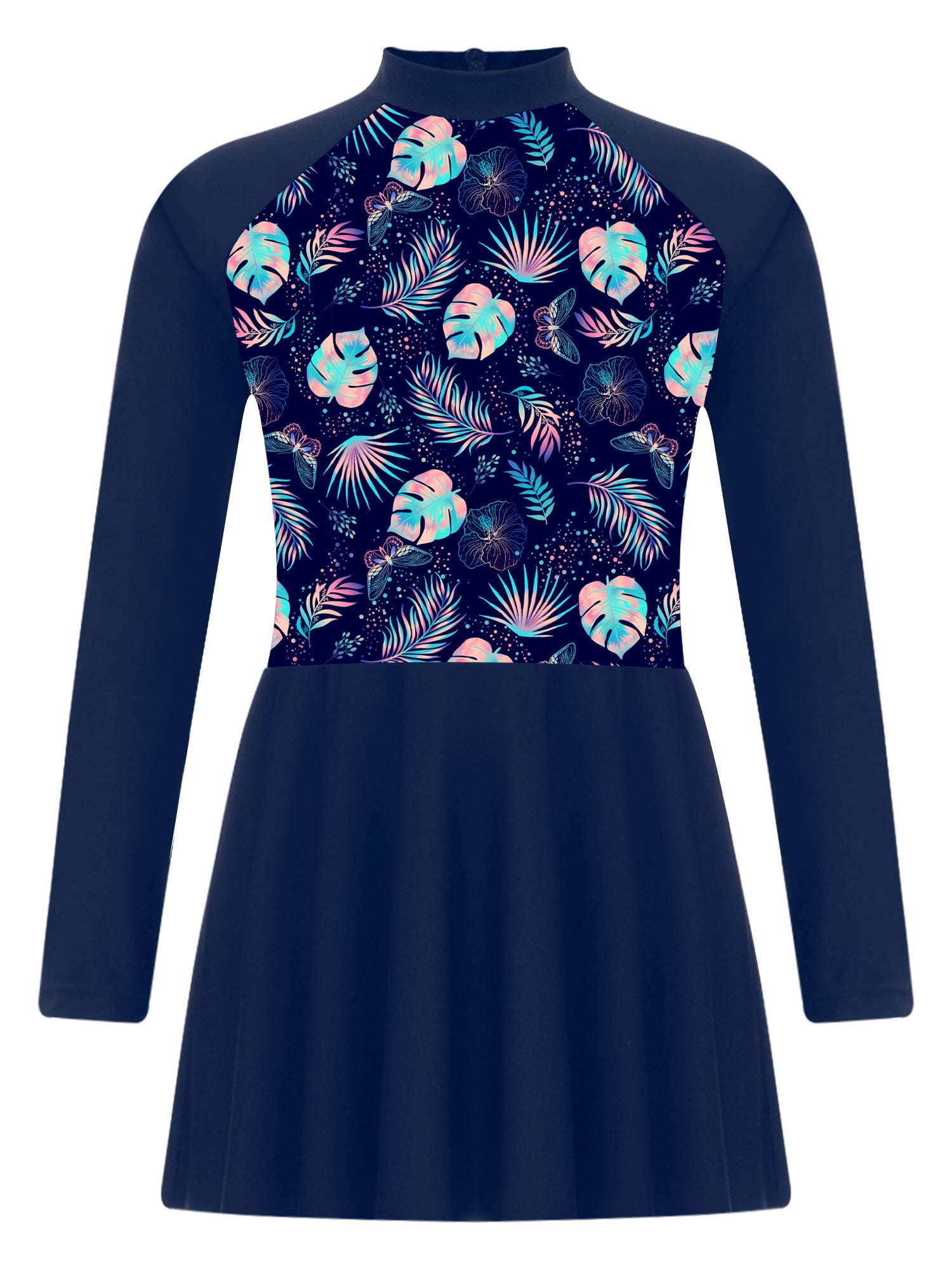 Jhaoyu Girls Swimming Dress Rash Guard UPF 50+ One Piece Swimsuit Beach ...