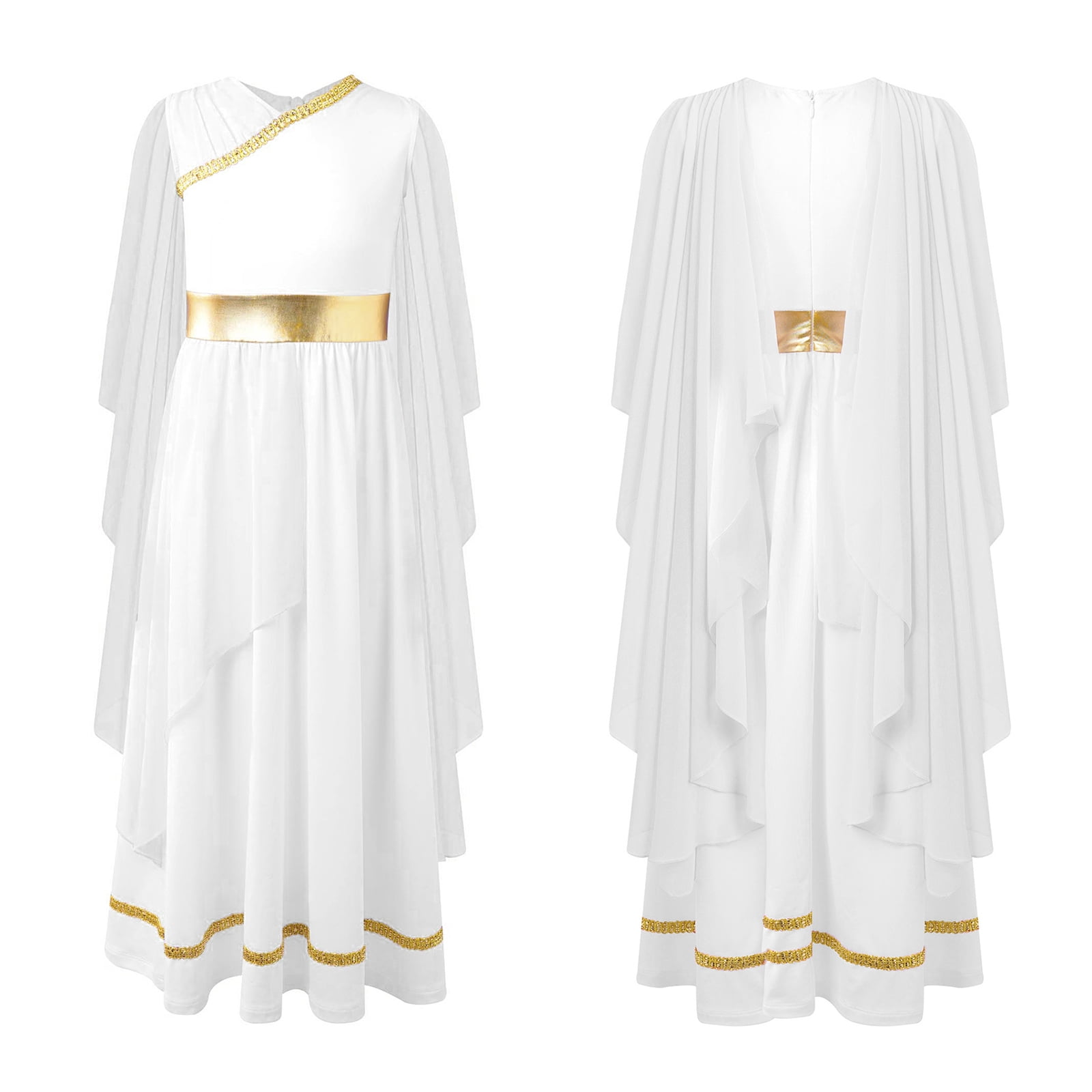 Jhaoyu Kids Girls Grecian Toga Costume Ancient Greek Outfits Halloween ...