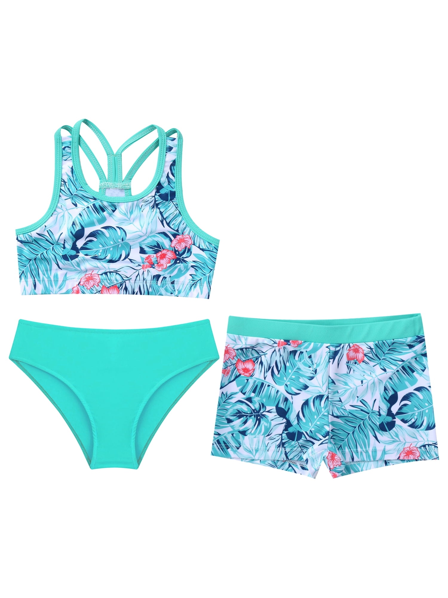Jhaoyu Kids Girls Rash Guard Swimsuit Quickly Dry Swimwear Tropical ...