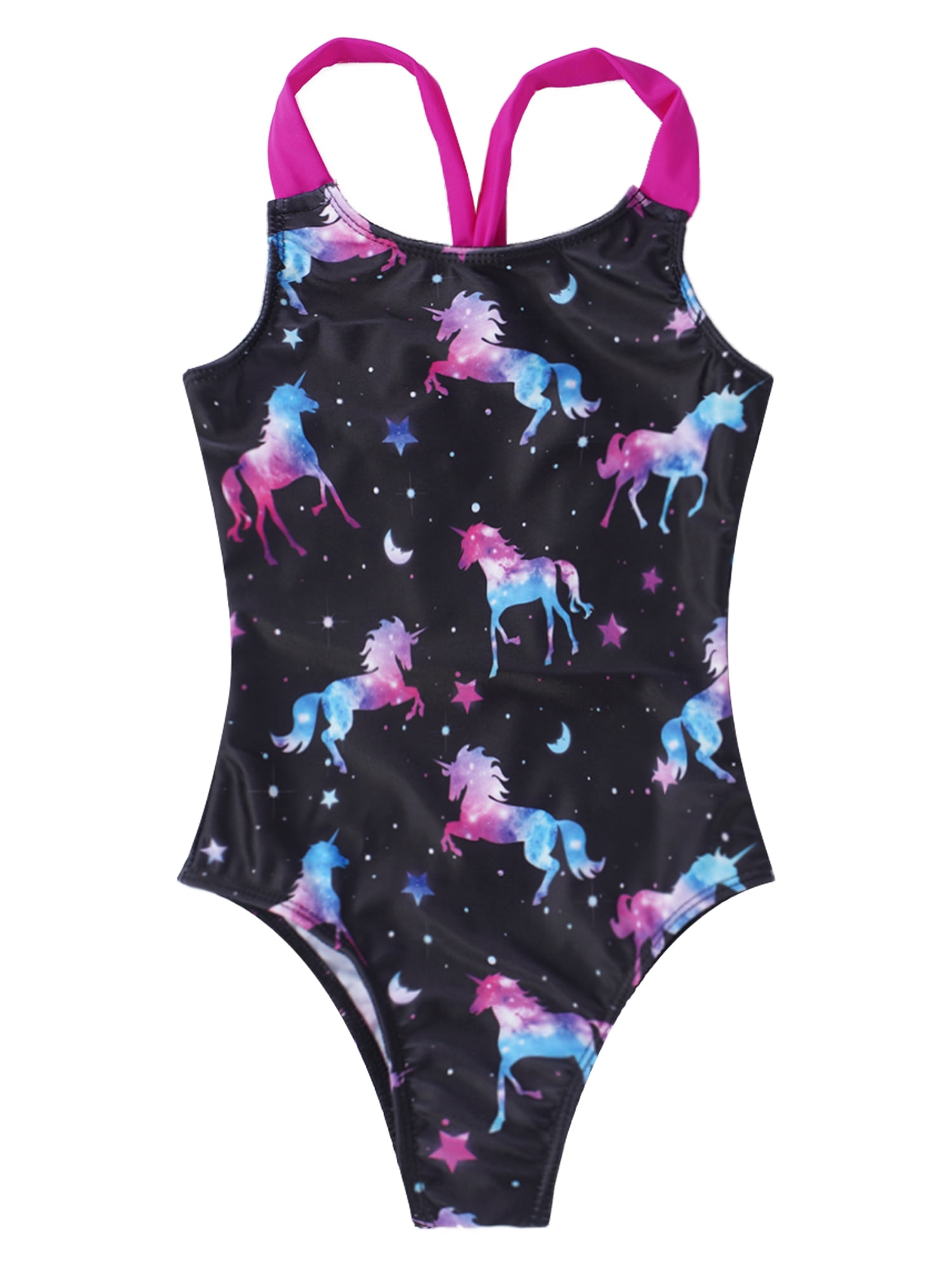 Jhaoyu Kids Girls Sleeveless One Piece Swimsuit Criss Cross Swimwear ...