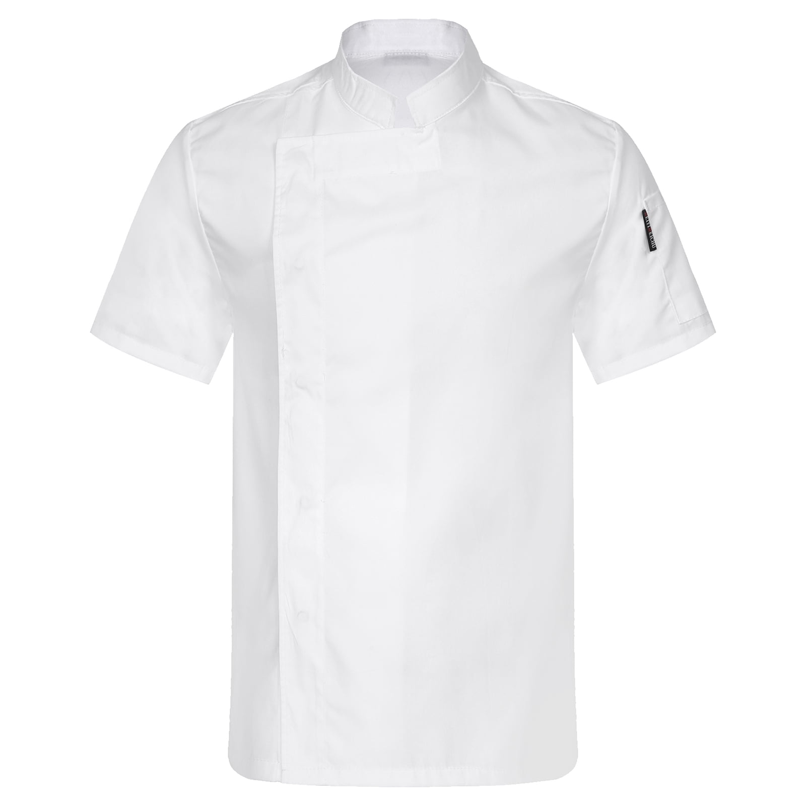 Jhaoyu Mens Solid Chef Jacket Short Sleeve Chef Coat Kitchen Canteen ...