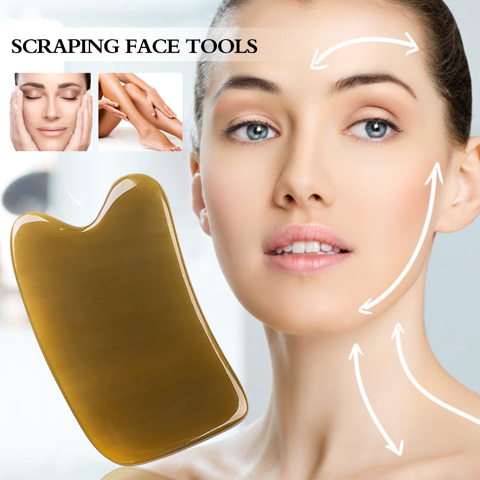Jhbxhhd Gua Sha Massage Sha Rose Neck Quartz Relaxgua Body Gua Skin Sha ...