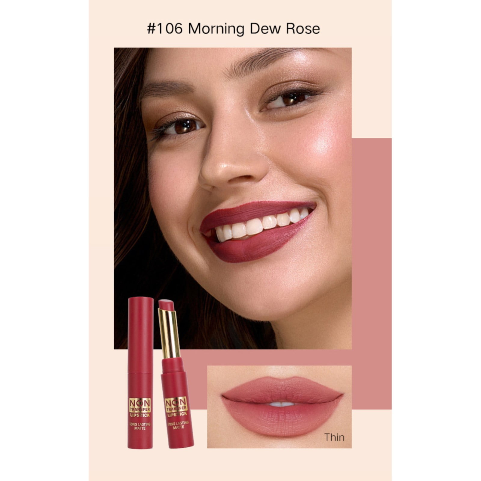 Jhbxhhd Lipsticks for Women Silky Small Thin Tube Lipstick Soft Mist ...