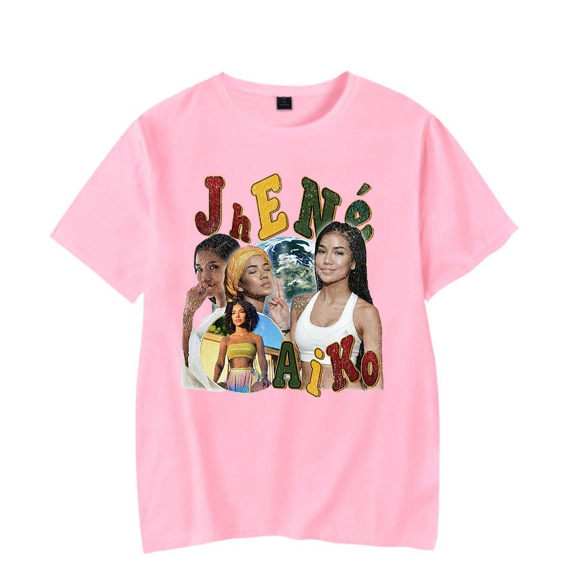 Jhené Aiko Tshirt Merch pop graphics print Crewneck Unisex Trend Casual Short Sleeve Top ...