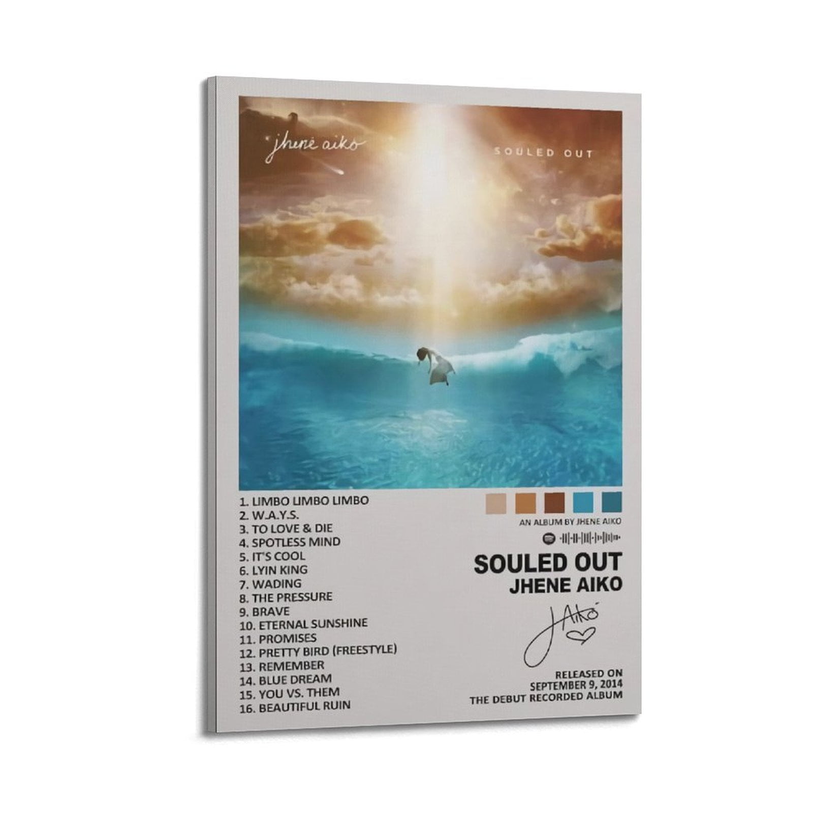 Jhene Aiko Poster Wall Art Canvas Aesthetic Music And Movies Decorative ...