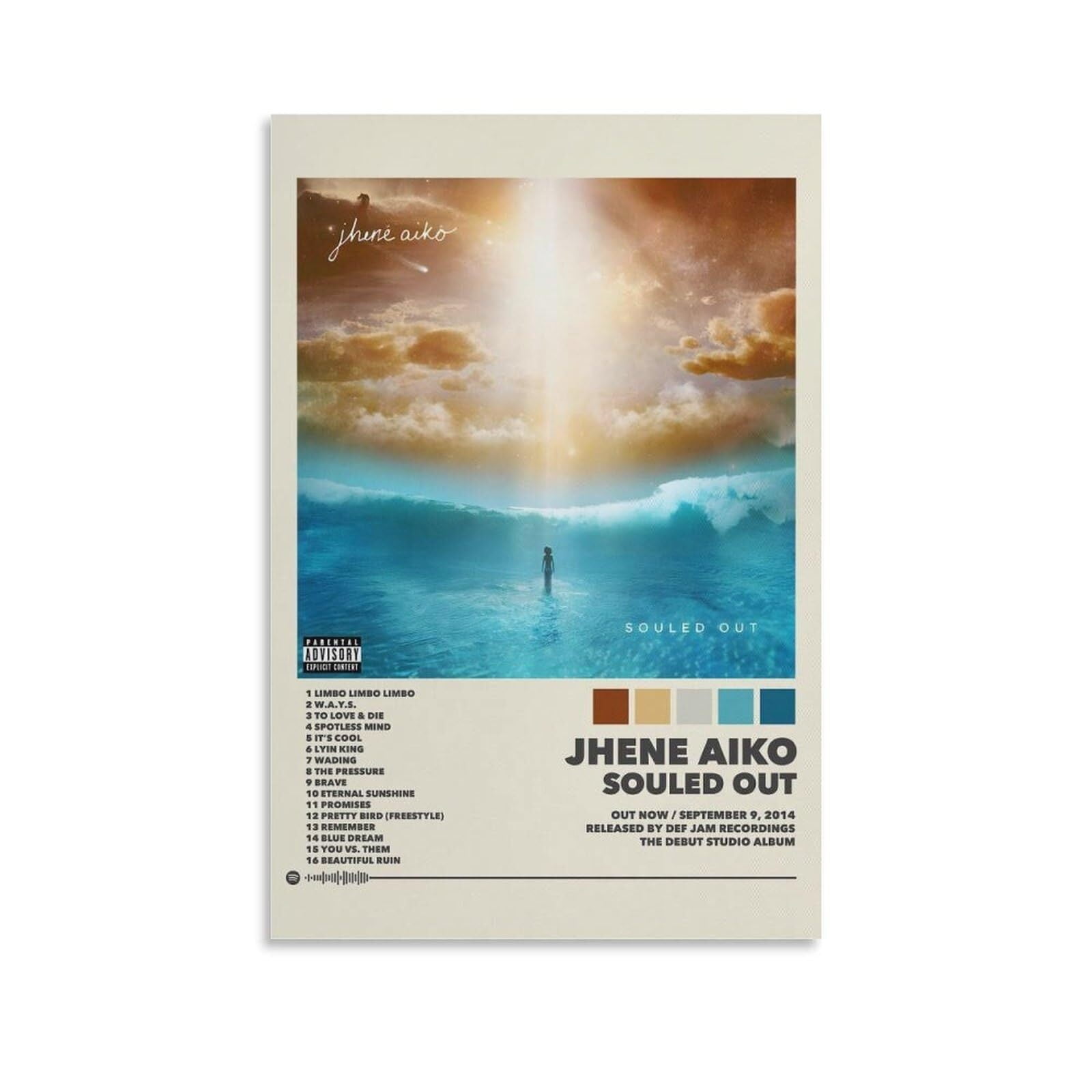 Jhene Aiko Souled Out 9 Canvas Poster Bedroom Decoration Landscape ...