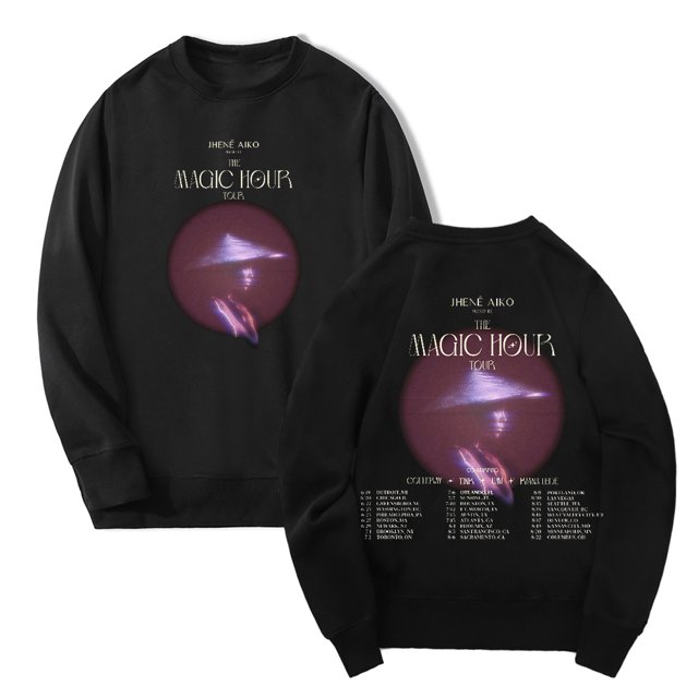 Jhene Aiko The Magic Hour Tour 2024 Merch Long Sleeve Streetwear Men Women Sweatshirt - Walmart.com