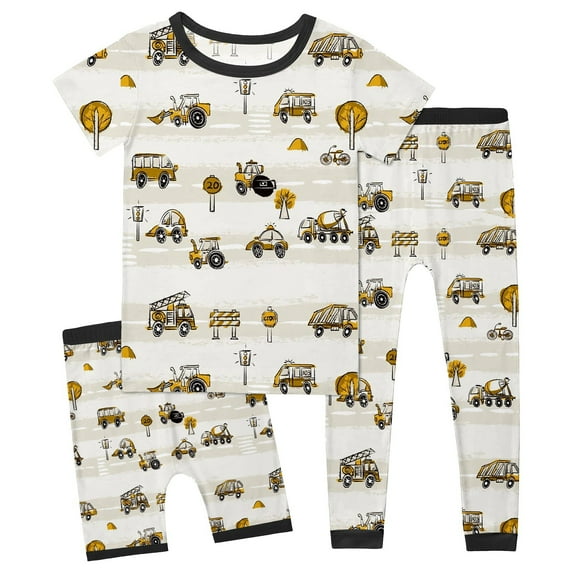 Piomll Matching Sets for Boys Shorts Pants 3 Pcs Pajama Home Relaxation ...