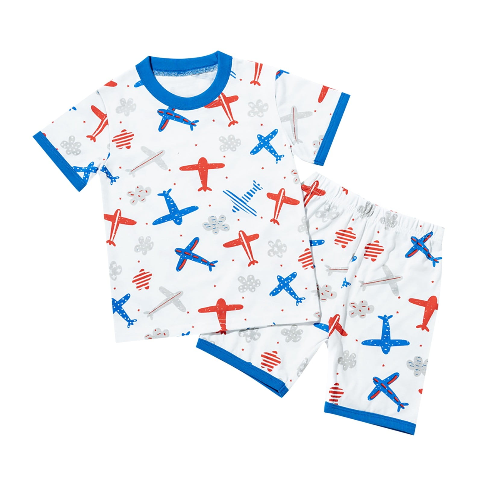 Jhhlsf Outfits for Boys Sets Summer Dinosaur Robot Print Short Sleeve ...