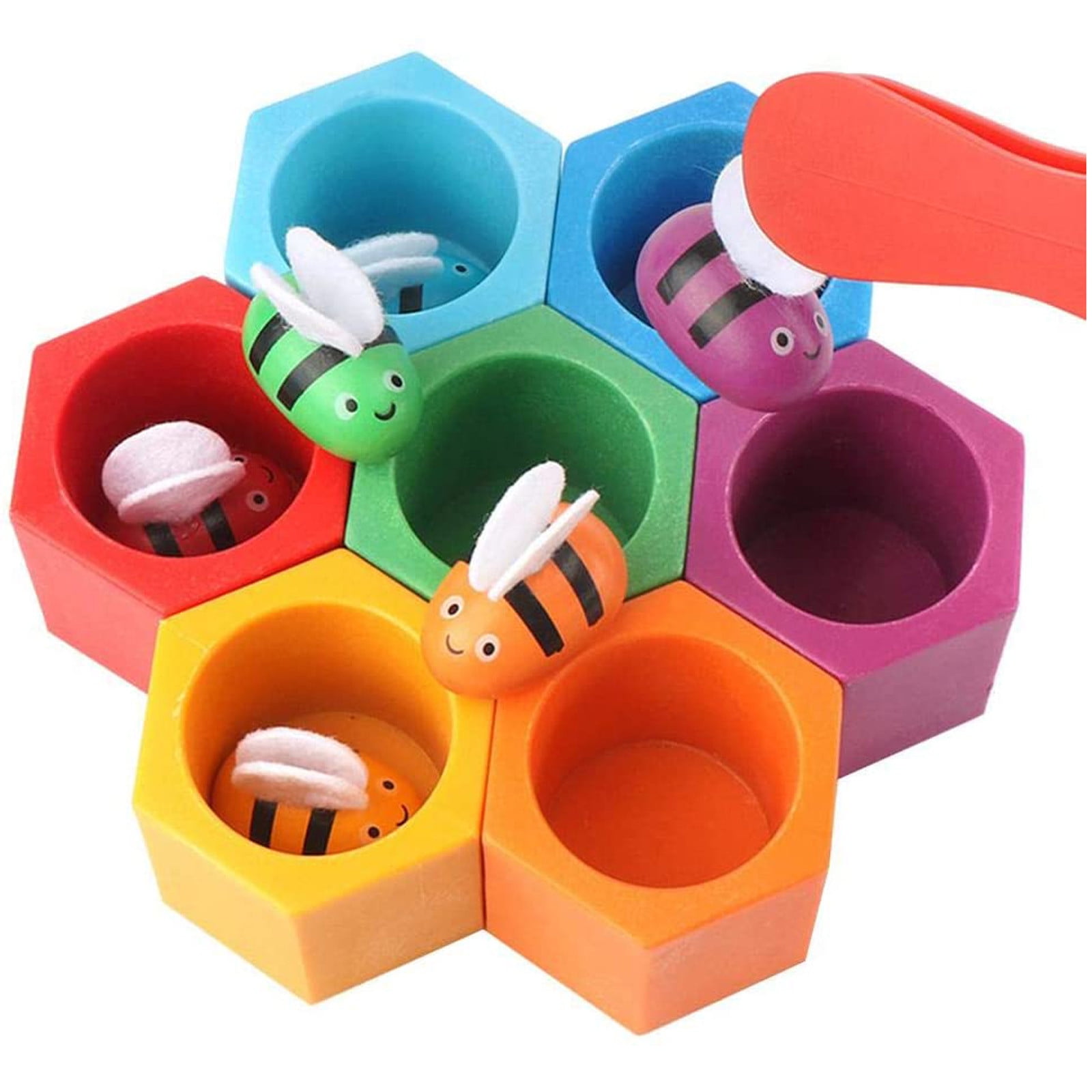 Jhomerit Toy Beehive Game Color Interactive Board Cognition Clipping ...