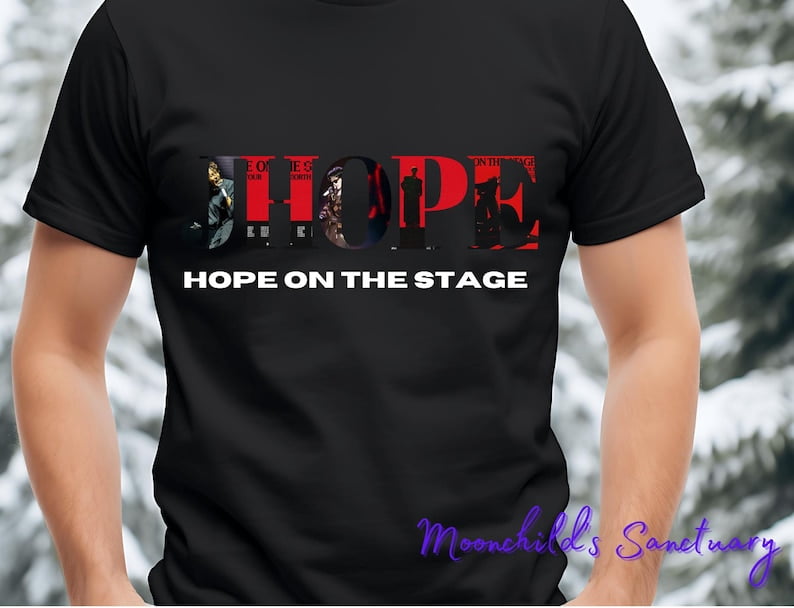 Jhope on the stage tshirt| BTS JHope fanmade tour merch| BTS Jhope on ...