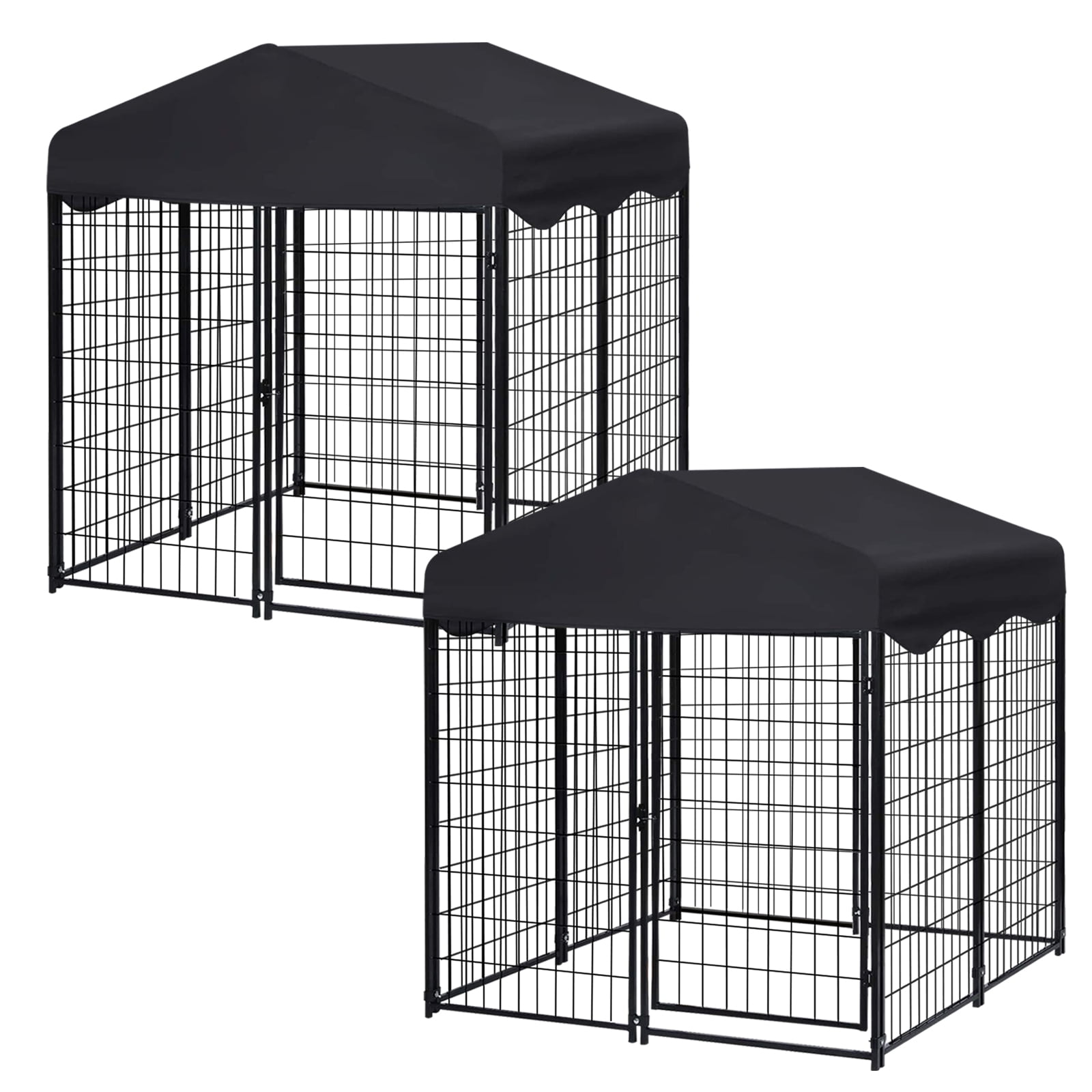 Jhsomdr 4.2ft x 4ft x 4.5ft Outdoor Dog Kennel with UV-Resistant Oxford ...