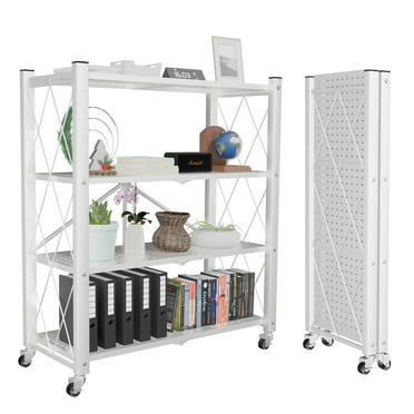 Folding Shelves 5 Tier Collapsible Shelf 550LBS Folding Metal Rack ...