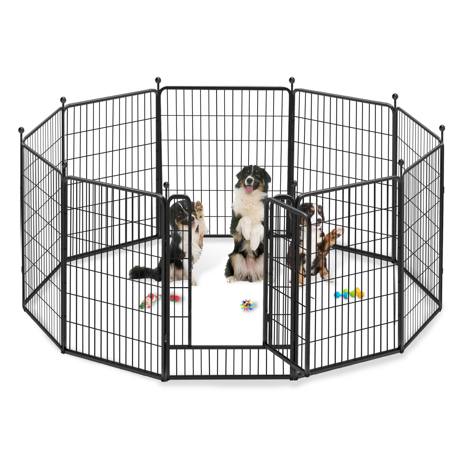 Jhsomdr 40" Height Heavy Duty Metal Dog Playpen 10 Panels Exercise Pens ...