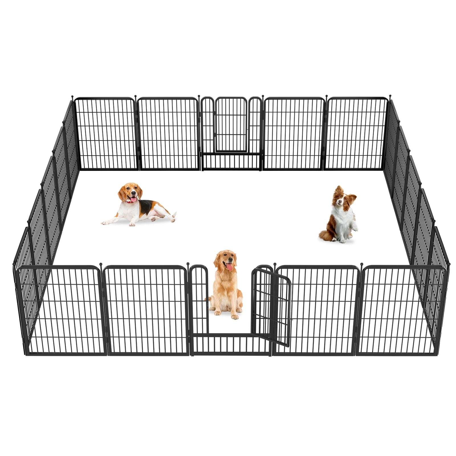 Jhsomdr Dog Playpen Dog Fence Outdoor, 32" Height Metal Dog Pen 20 ...