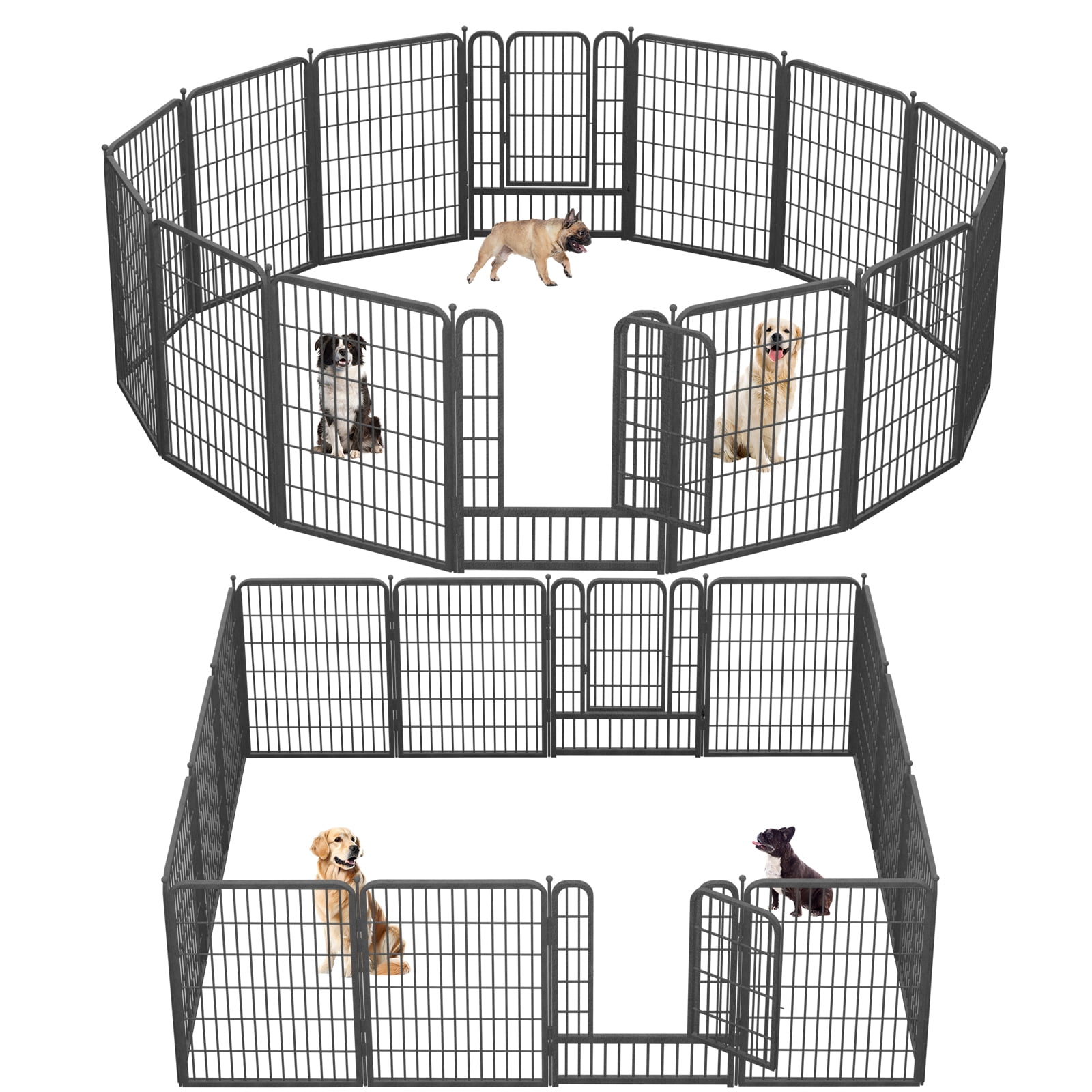 Jhsomdr Dog Playpen Dog Fence Outdoor for Yard 14 Panels 40" Height ...