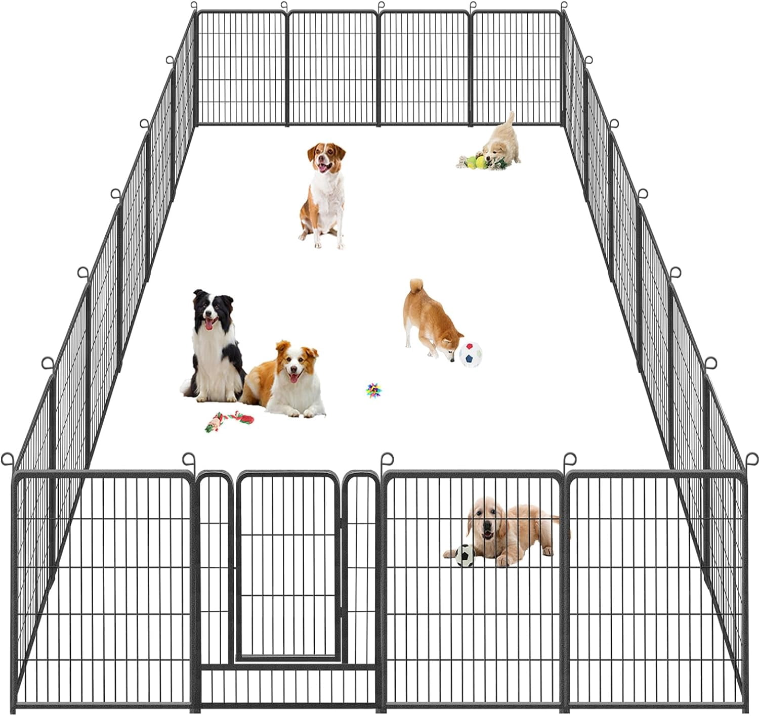Jhsomdr Dog Playpen Indoor Outdoor 20 Panels 32" Height Dog Fence Puppy ...