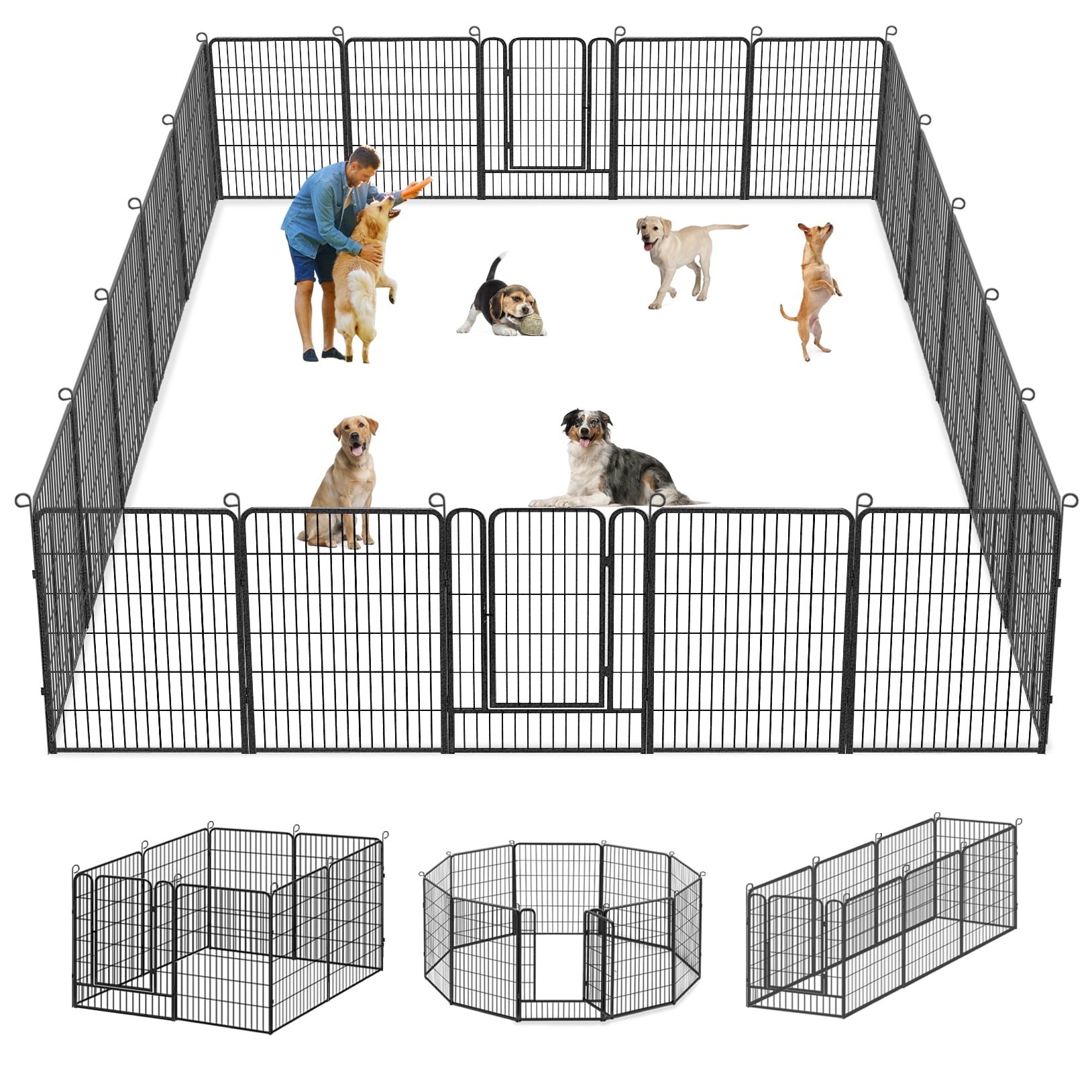 "Jhsomdr Large Tall Dog Playpen, Indoor & Outdoor Exercise Fence, 20 ...