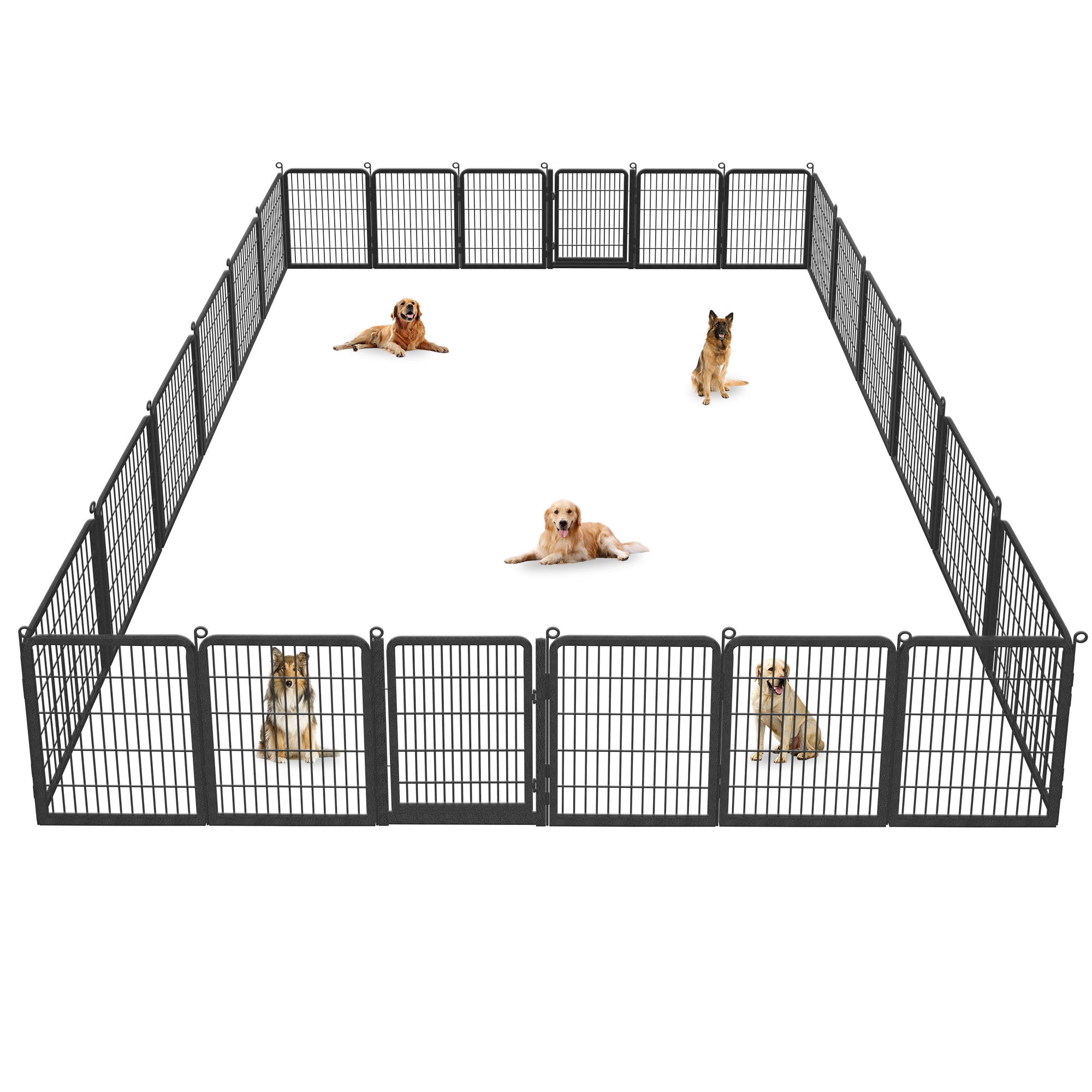Jhsomdr Dog Playpen Outdoor 24 Panels 32"H Dog Pen Pet Fence Panels ...