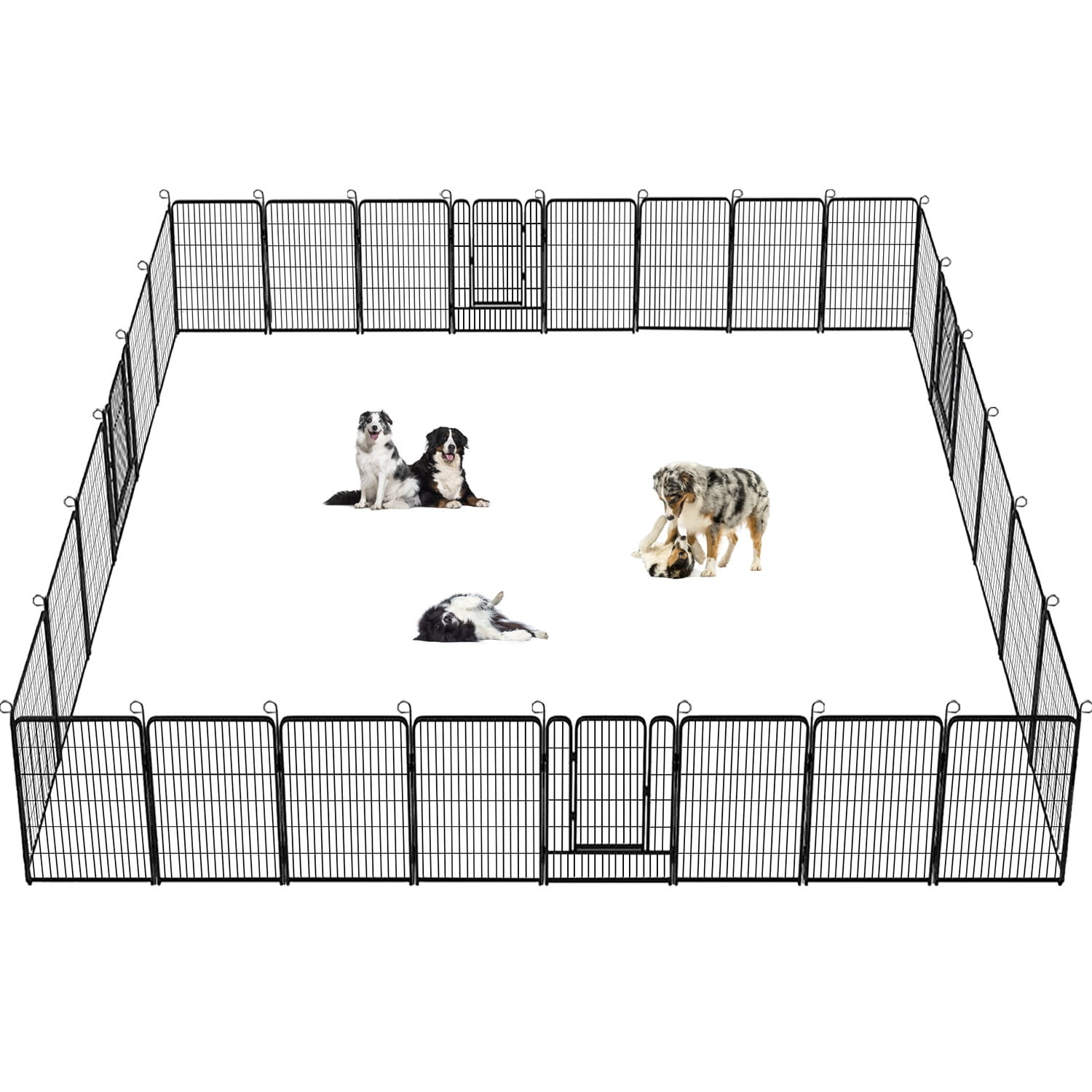 "Jhsomdr Portable Large Dog Playpen, 30 Panels, 40"", Heavy Duty Metal ...