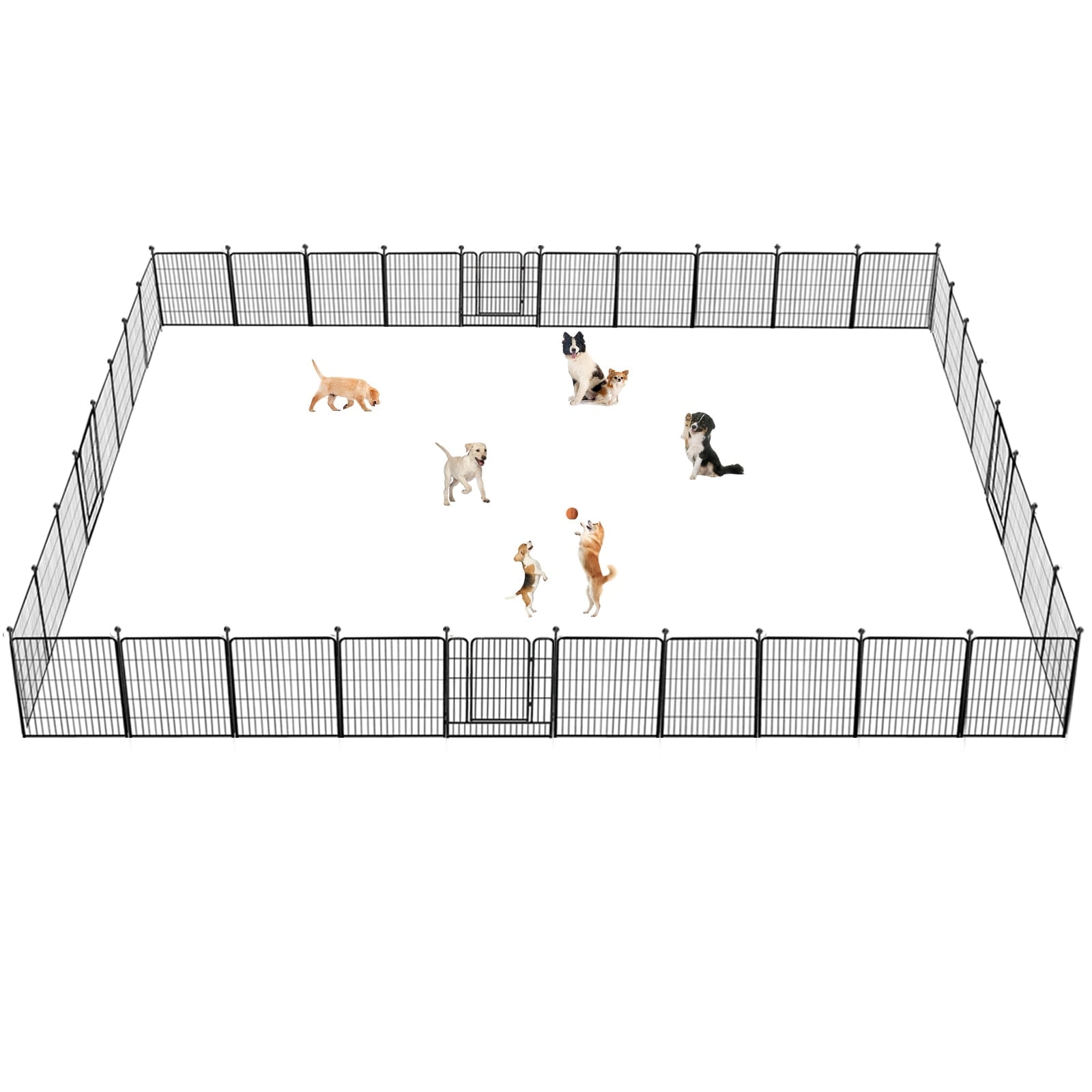 Jhsomdr Dog Playpen Outdoor 36 Panels 32" Height Heavy Duty Metal Dog ...