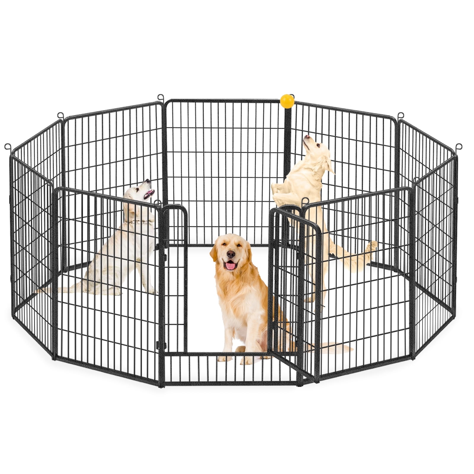 Jhsomdr Dog Playpen Outdoor 40" Height Dog Pen 10 Panels Metal Dog ...