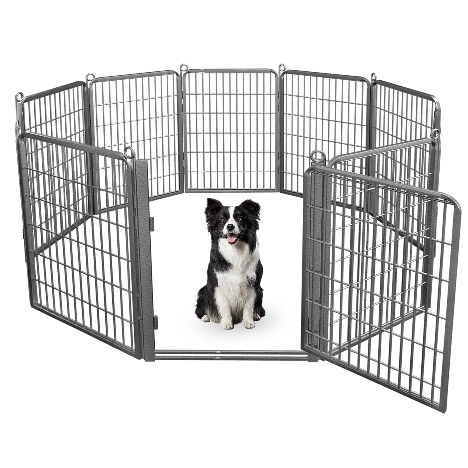 Jhsomdr Heavy Duty Dog Playpen 10 Panels 40"Height x 27"Width Dog Fence ...