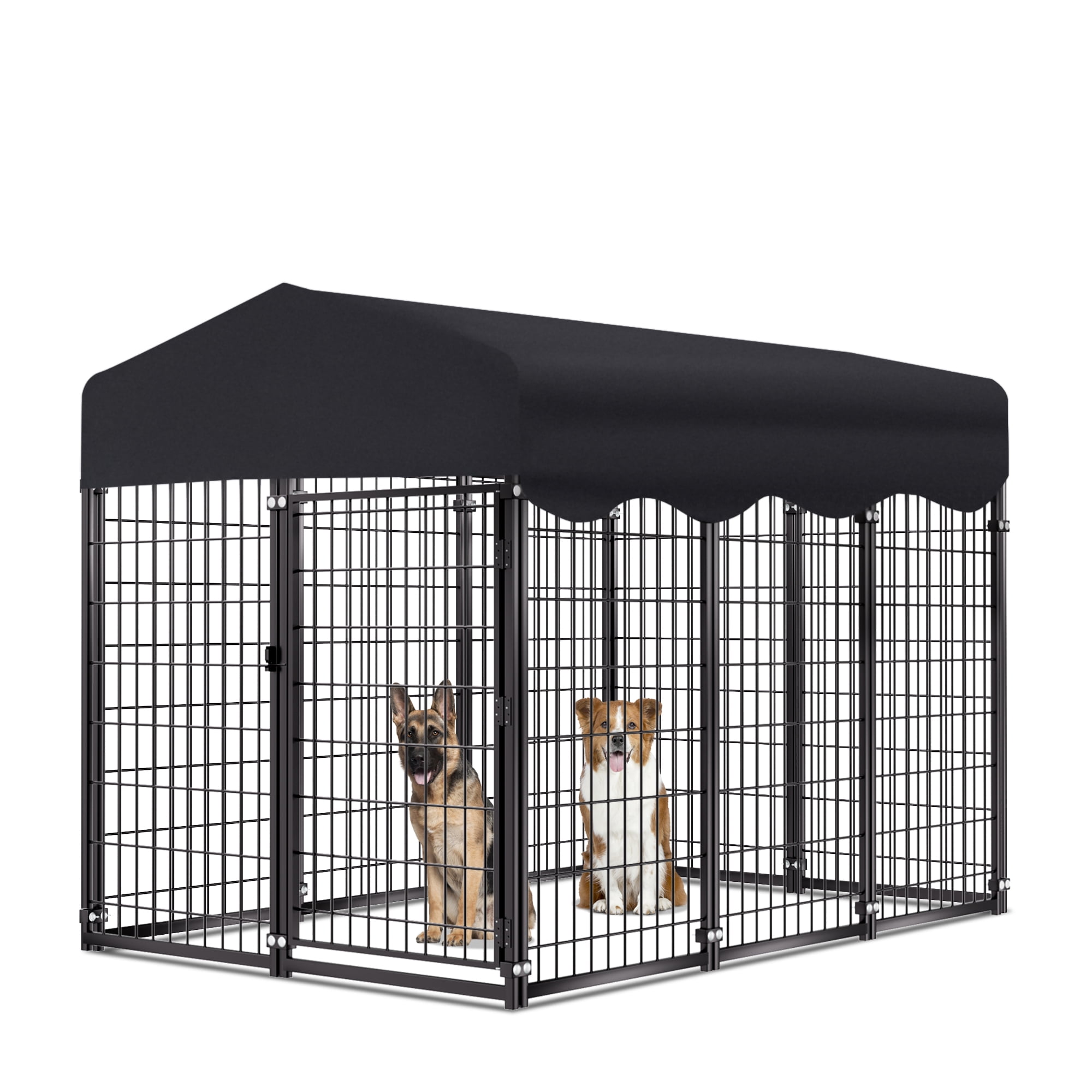 Jhsomdr Large Outdoor Dog Kennel, 6.2ft x 4ft x 4.5ft Dog Fence with UV ...