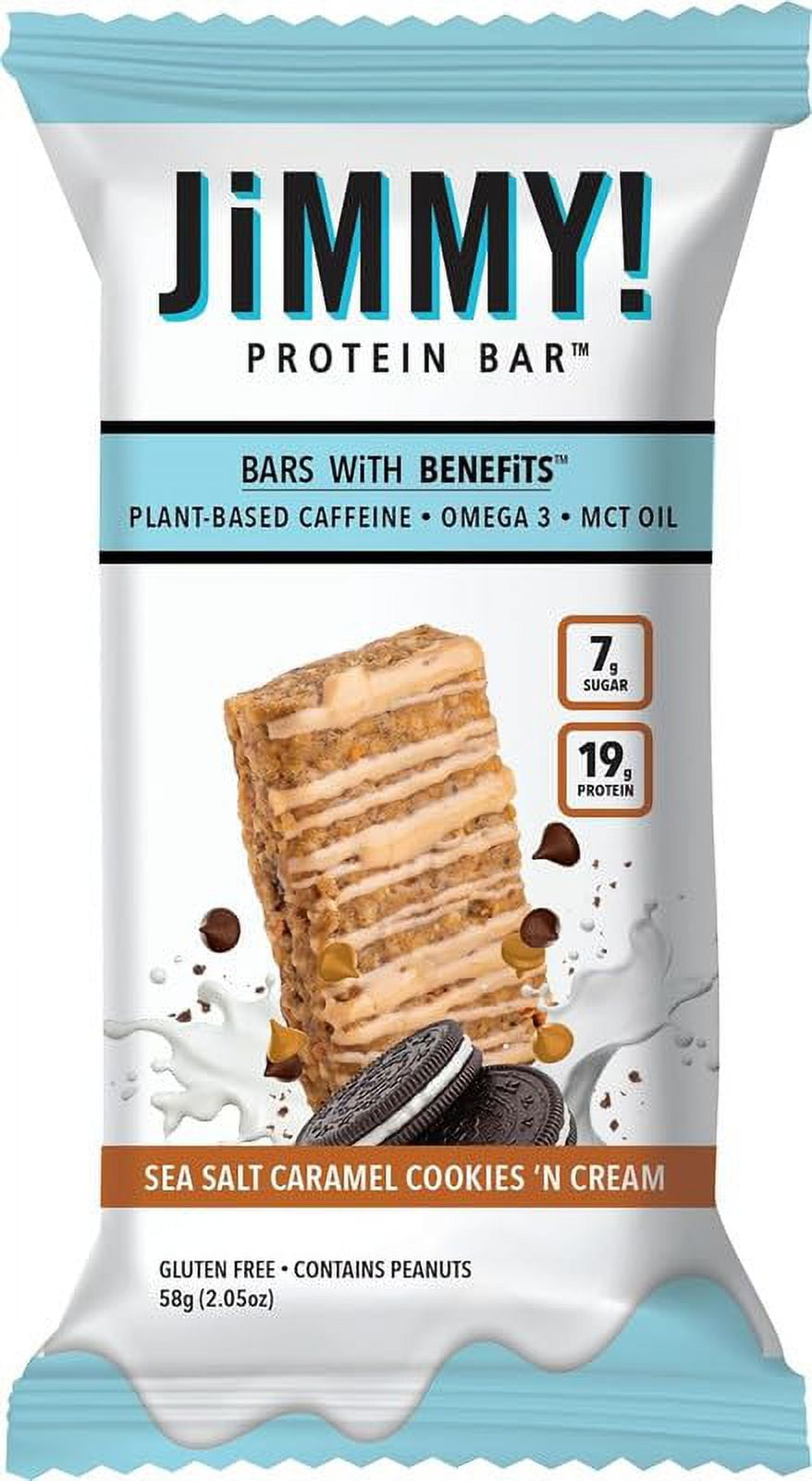 JiMMY! Protein Bar, Sea Salt and Caramel Cookies and Cream, Wake and ...