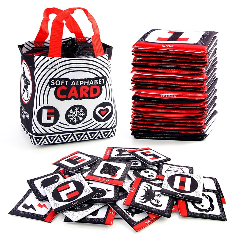 Jia Store Black & White High Contrast Flashcard Set, Visual Stimulation ...