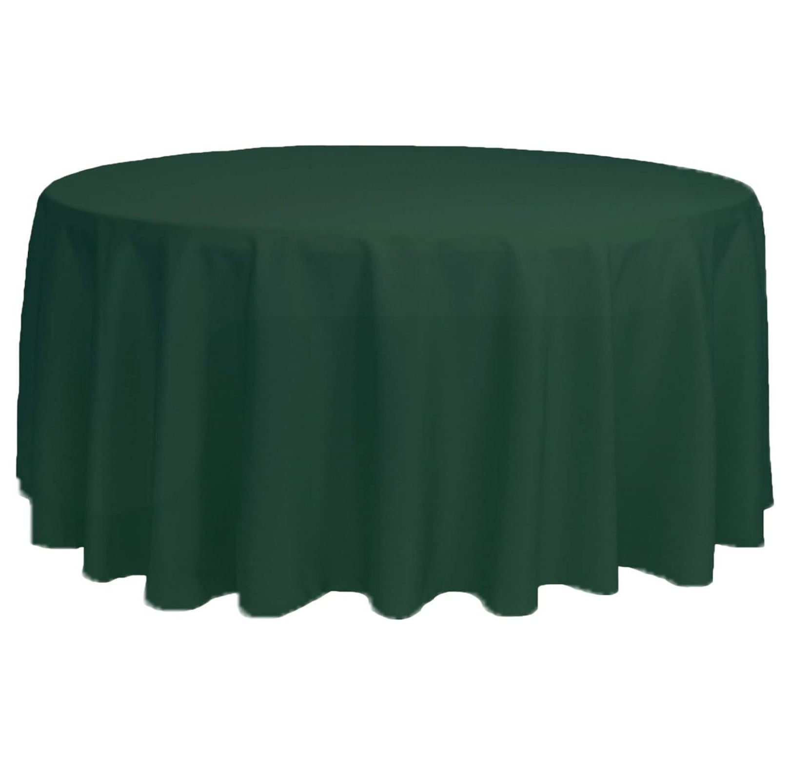 Jia ma sha - 132 Inch Round Premium Polyester Tablecloth - Green, Linen ...