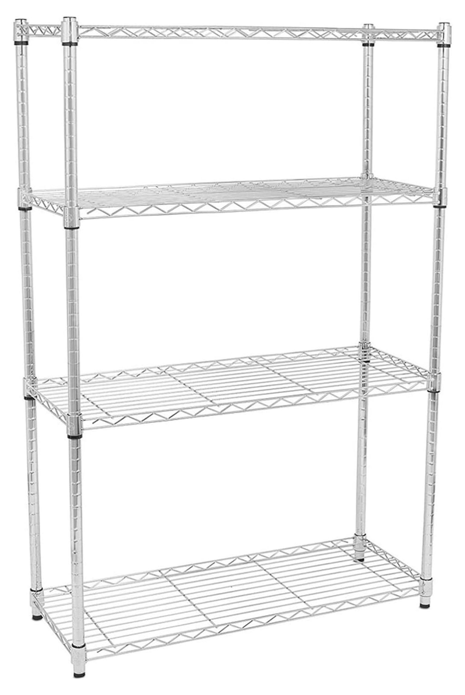Jia ma sha 4-TierHeavy Duty Metal Storage Shelves, Adjustable Wire ...