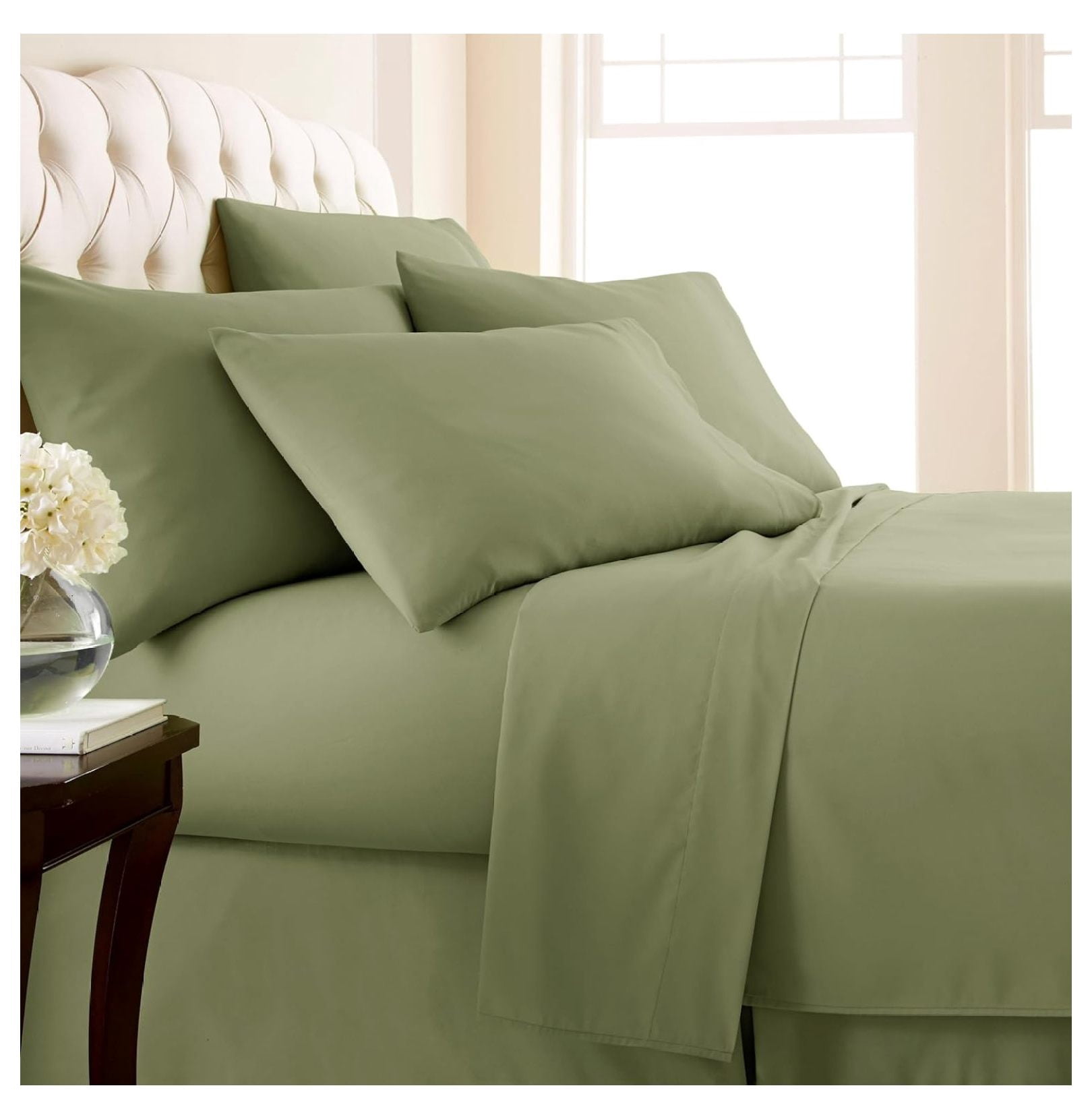 Jia ma sha Extra Deep Pocket King Size Sheets Set, 6-Piece Soft ...