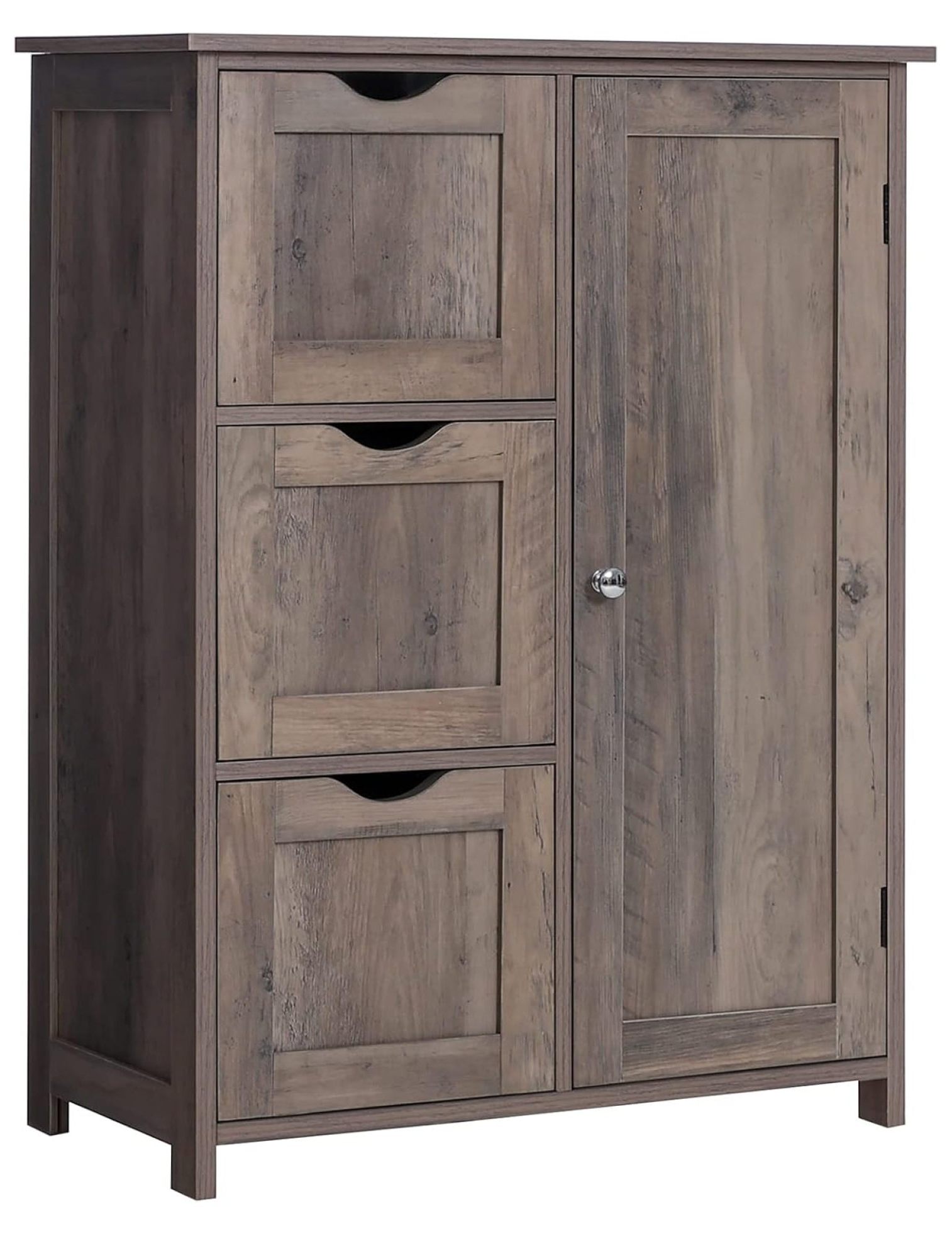 Jia ma sha Floor Storage Cabinet with 1 Door, Wooden Storage Cabinet with Adjustable Shelf for ...