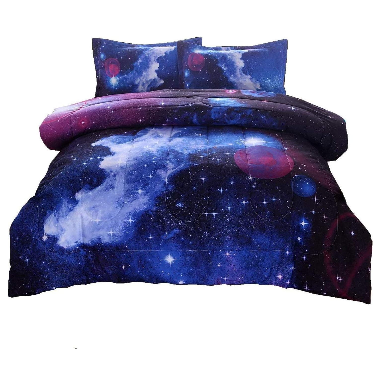 Jia ma sha Galaxy Bedding Sets Outer Space Comforter 3D Printed Space Quilt Set Size,for ...