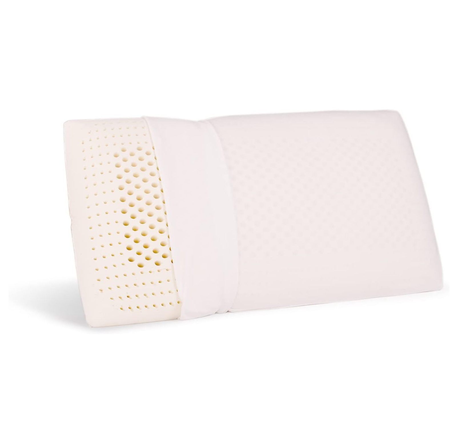 Jia ma sha Latex Foam Bed Pillow - Extra Plush 100% Cotton Casing Cover ...