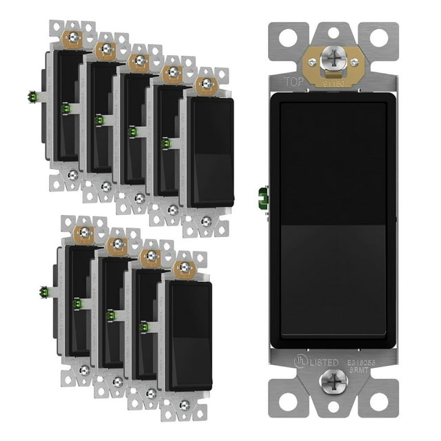 Jia ma sha Matte Black Light Switch, Decorator Paddle Rocker Wall ...