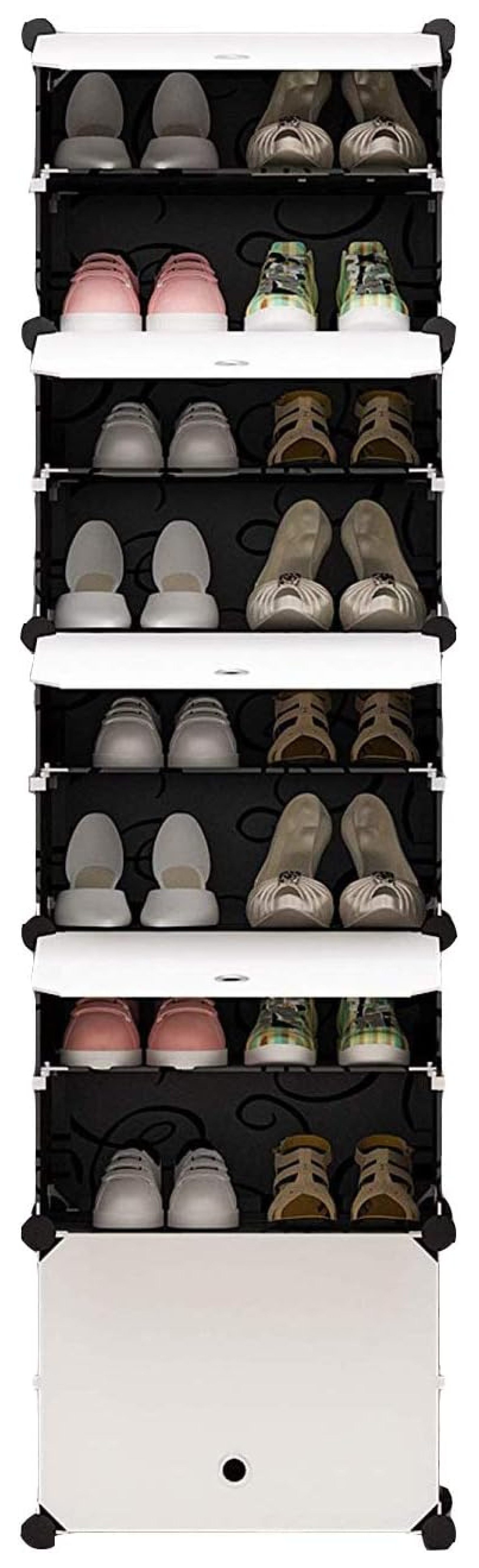 Jia ma sha Portable Shoe Rack Organizer 20 Pair Tower Shelf Storage ...
