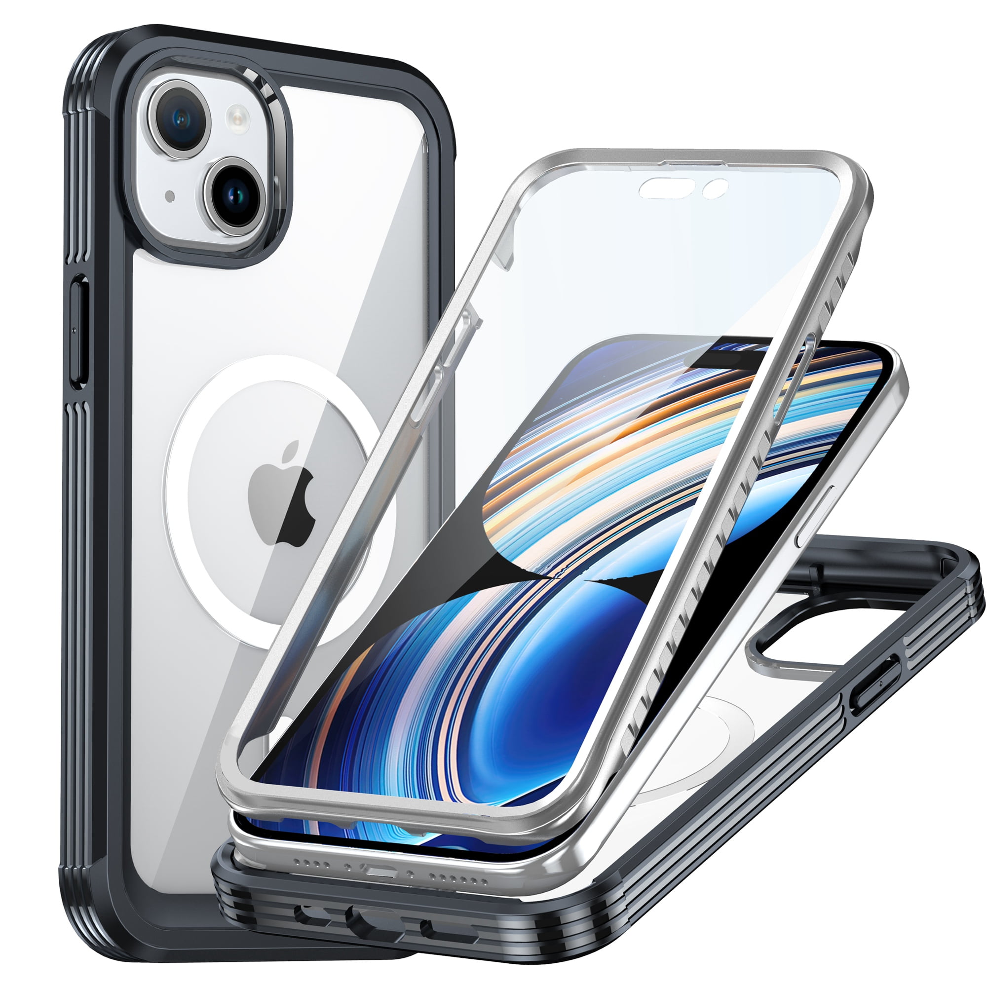 JiaheCover iPhone 15 Case,Built-in Screen Protector Full Body Case ...