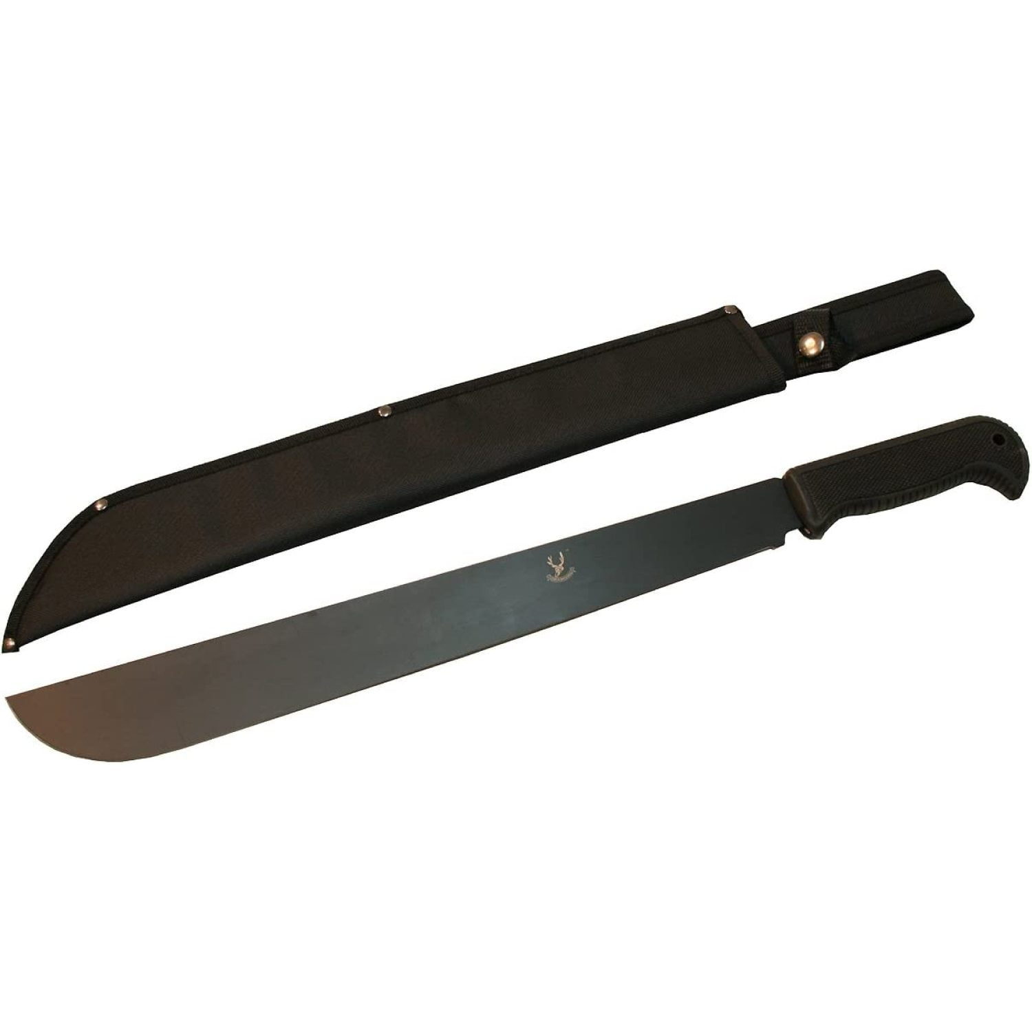 Jiaiun 18" Long Hunting Machete with Sheath All Black - Walmart.com