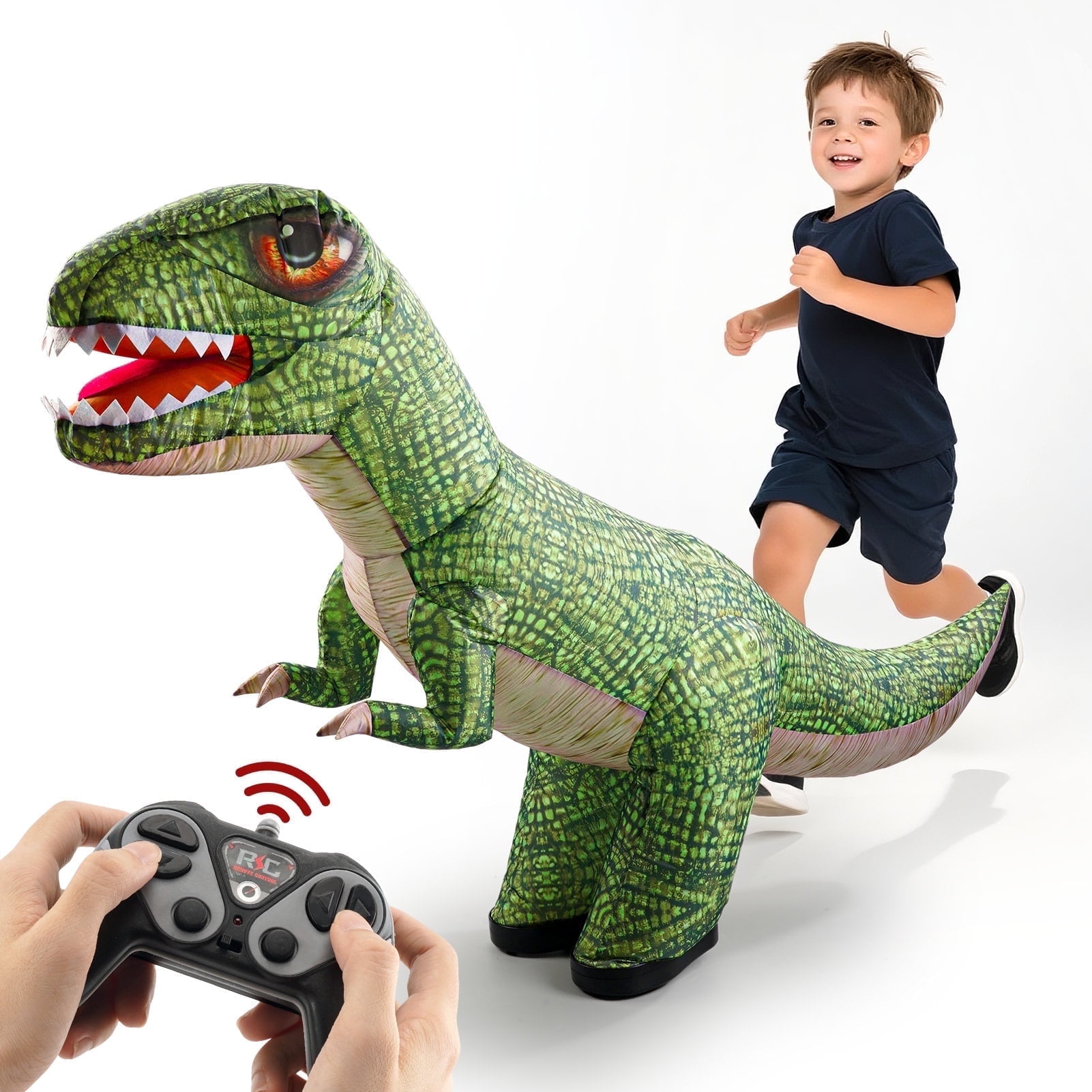 Jiakora Remote Control Inflatable Dinosaur Toy for Kids, Electric Toy ...