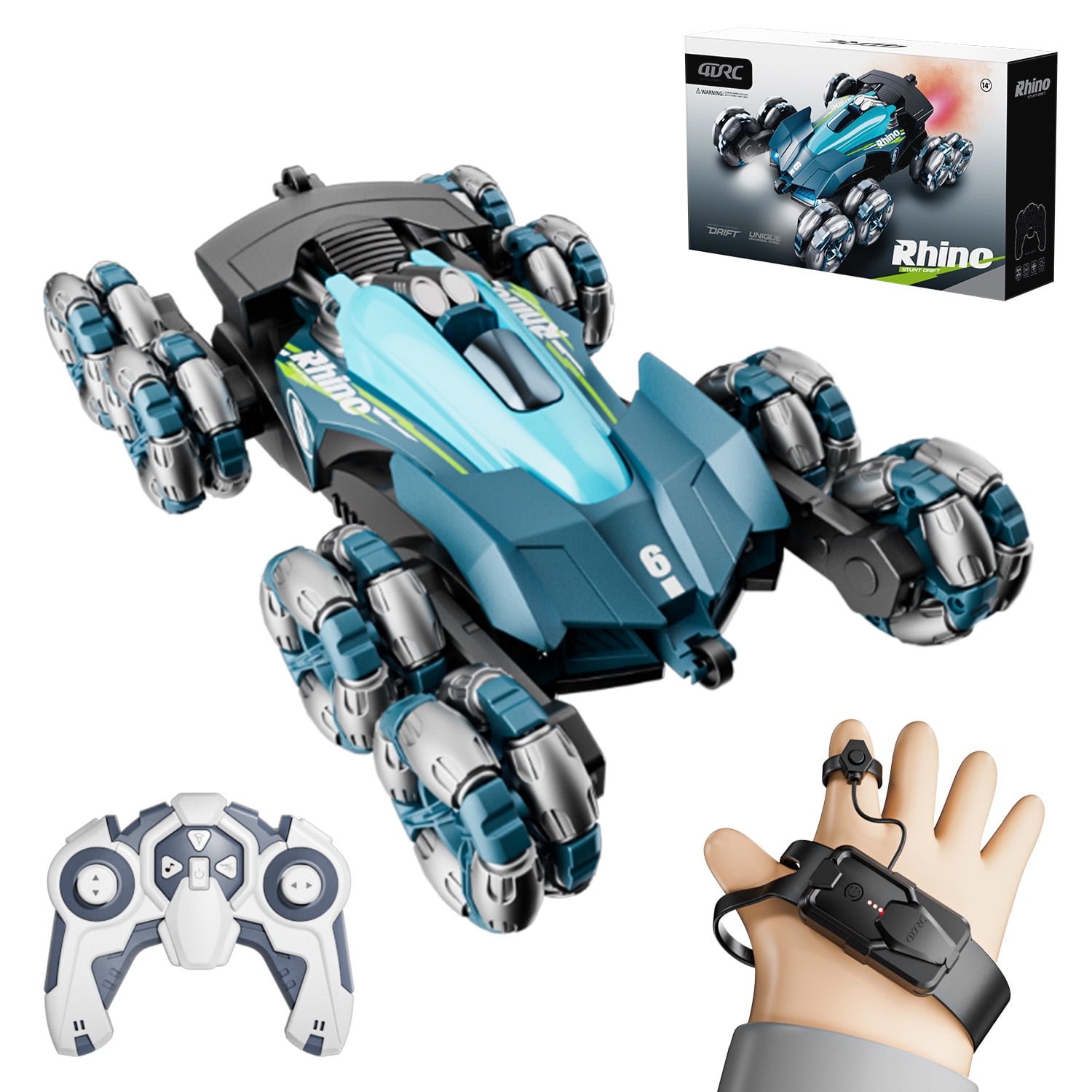 Jiakora 8WD Gesture Sensing RC Stunt Cars - 8 wheels Transform Drift ...