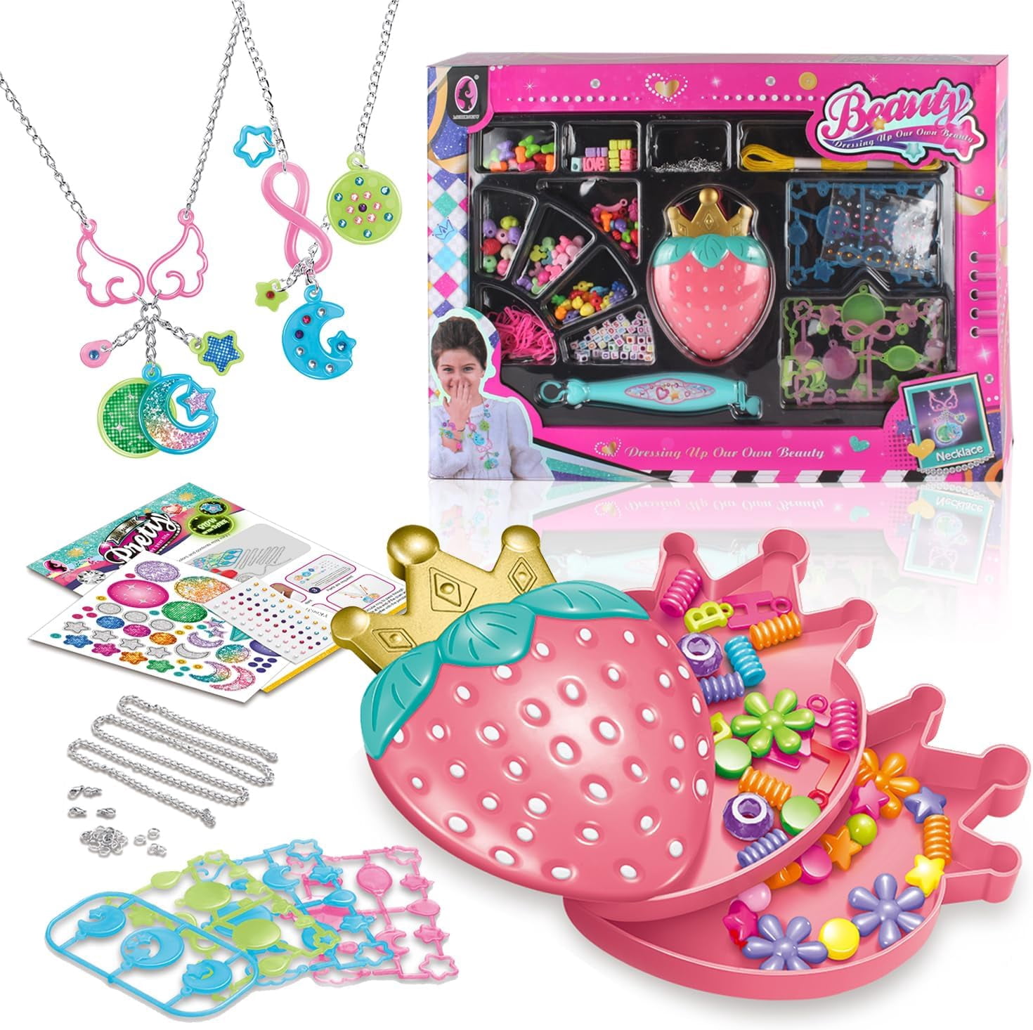Jiakora DIY Jewelry Making Kit, Girls Beaded Bracelet Kit, Jewelry Toys ...