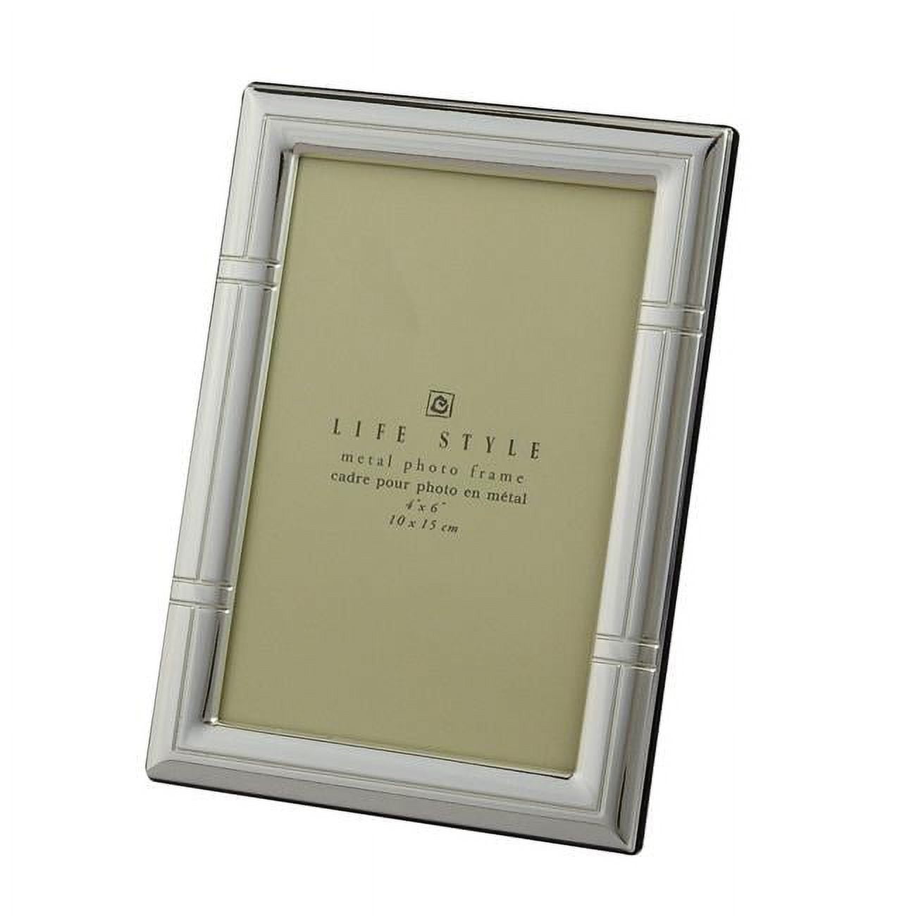 Jiallo 81144 4 x 6 in. Stainless Steel Photo Frame - Reed Border ...