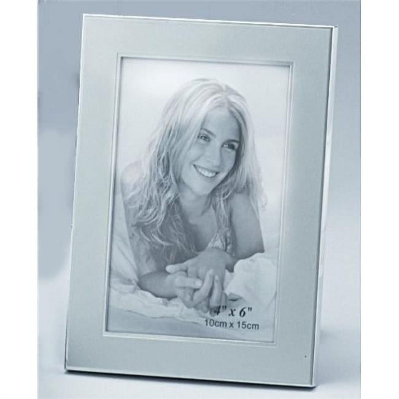 Jiallo Jolene 8x10" Modern Stainless Steel Photo Frame in Silver ...