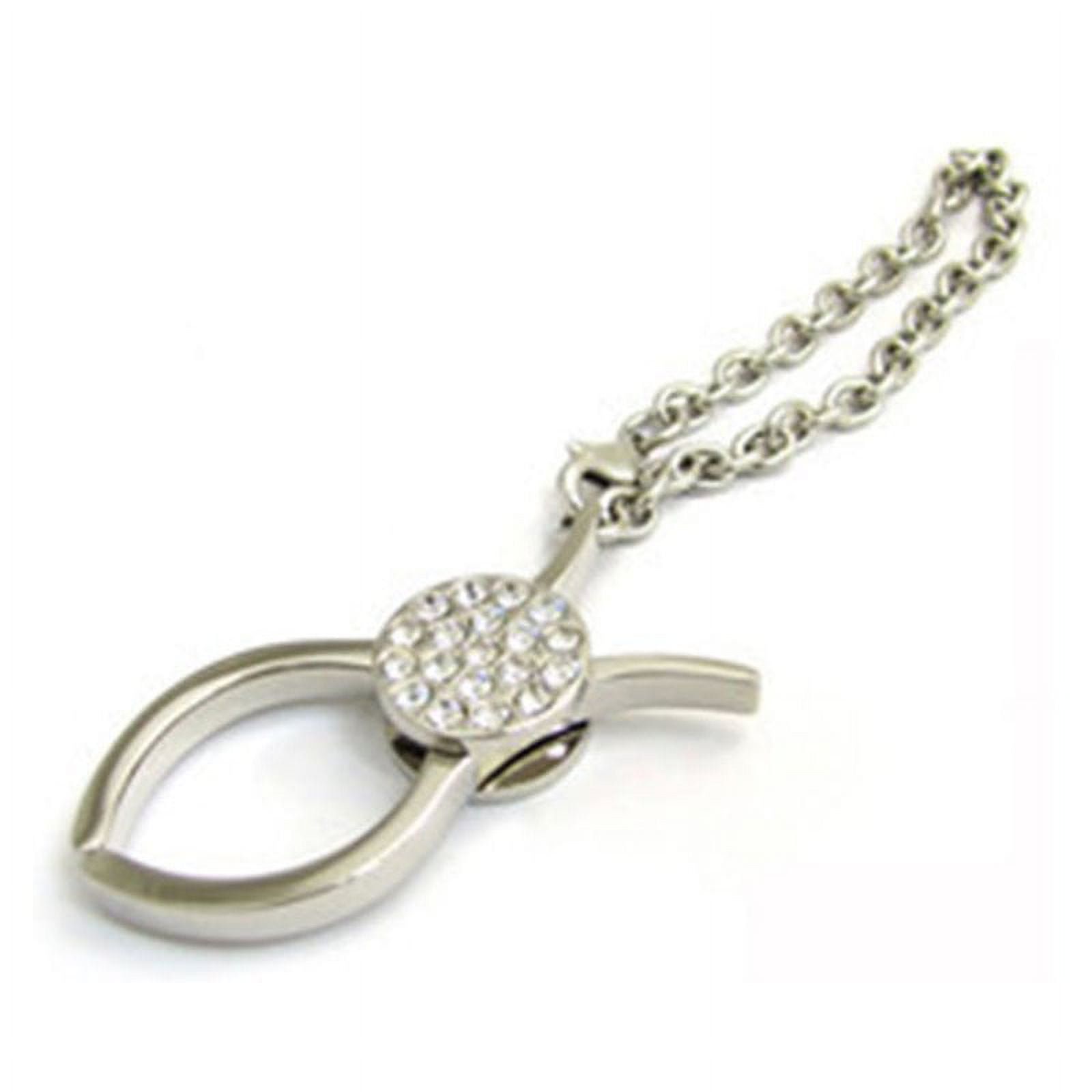 Jiallo Modern Stainless Steel Glove Clip with Chain in Silver - Walmart.com