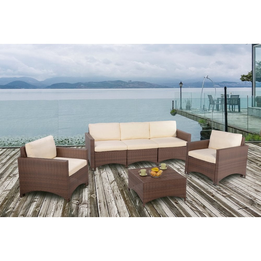 Jiallo Modular Conversation Set With 3-Seater Sofa - Walmart.com